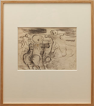 BERTA HANSSON, kolteckning, sign a tergo. - Bukowskis