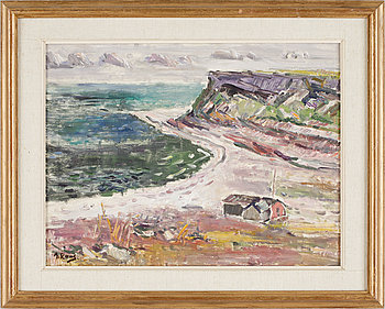 ALEXANDER ROOS, olja på pannå. Sign. - Bukowskis