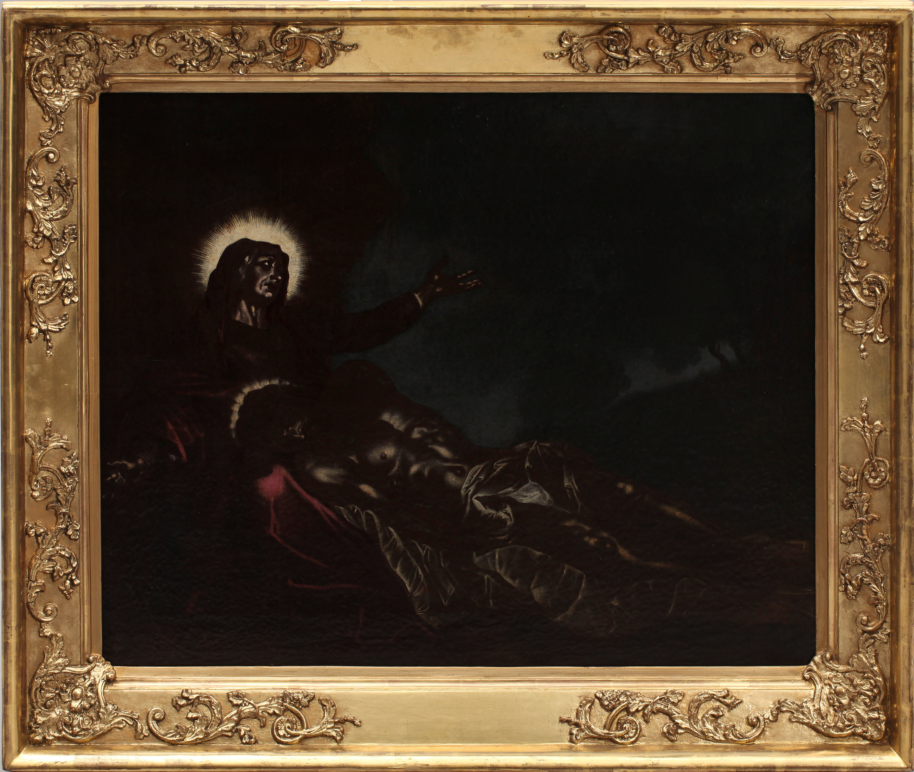 OKÄND KONSTNÄR, olja på uppfodrad duk. Troligen spansk skola. 1600-tal ...