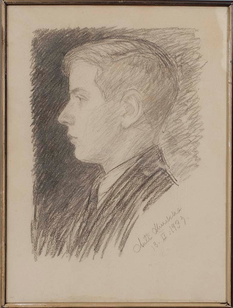 ANTTI MUUKKA, blyertsteckning, sign., och dat. 18 II 1939. - Bukowskis