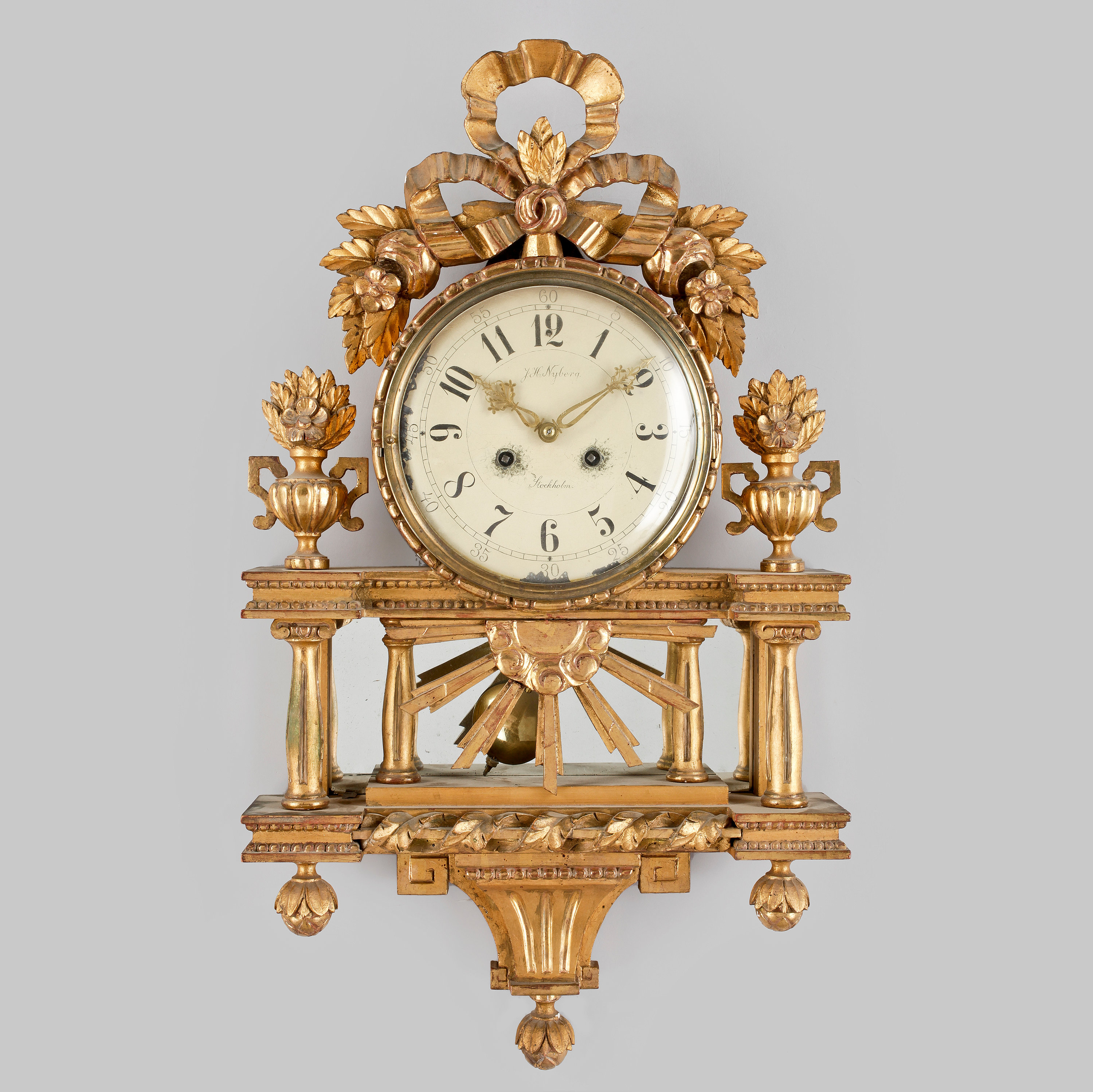 VÄGGPENDYL, Johan Nyberg, (urmakare i Stockholm 1787-1801). - Bukowskis