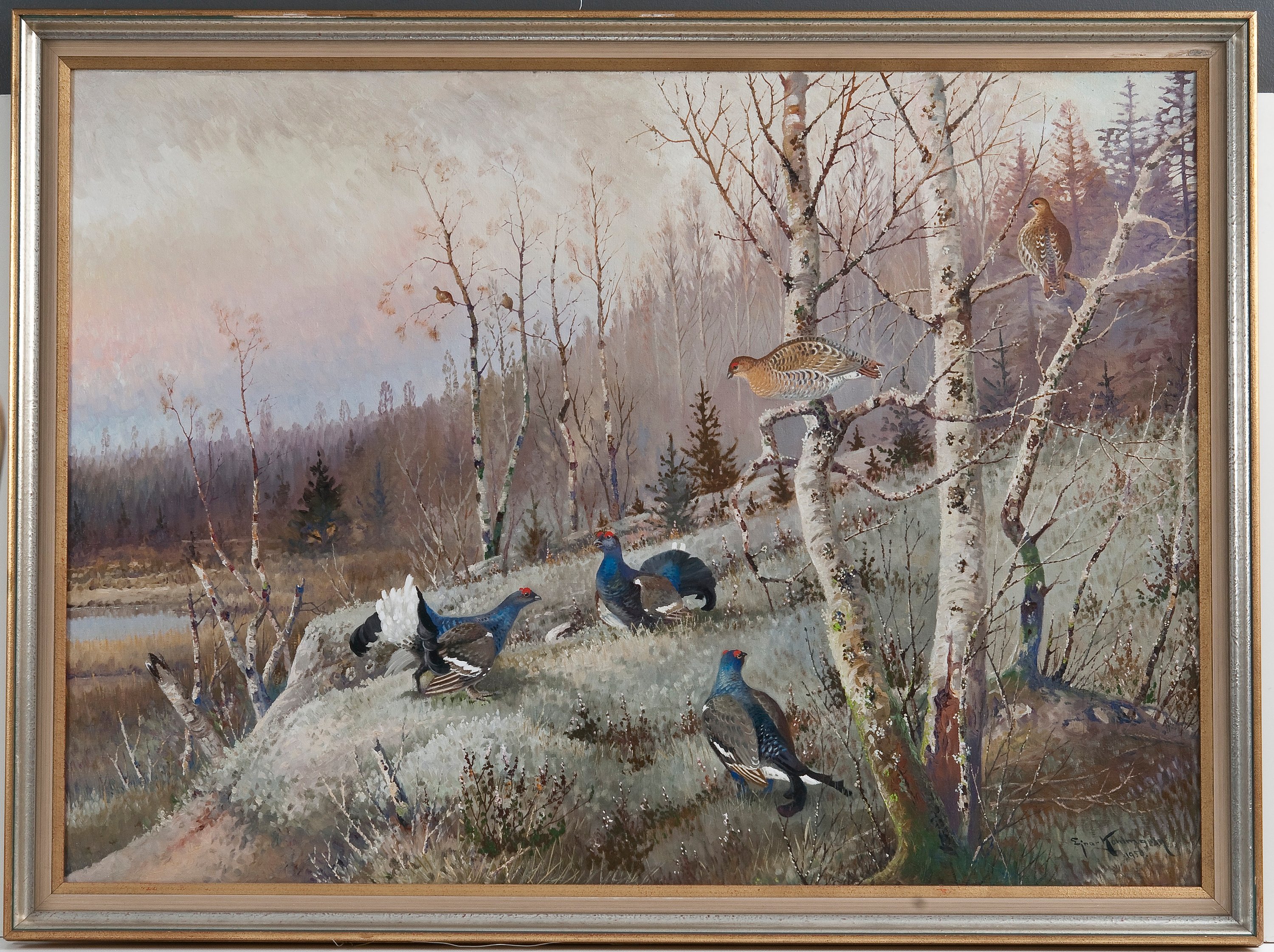 Ejnar Kohlmann, WOOD GROUSE COURTING. - Bukowskis