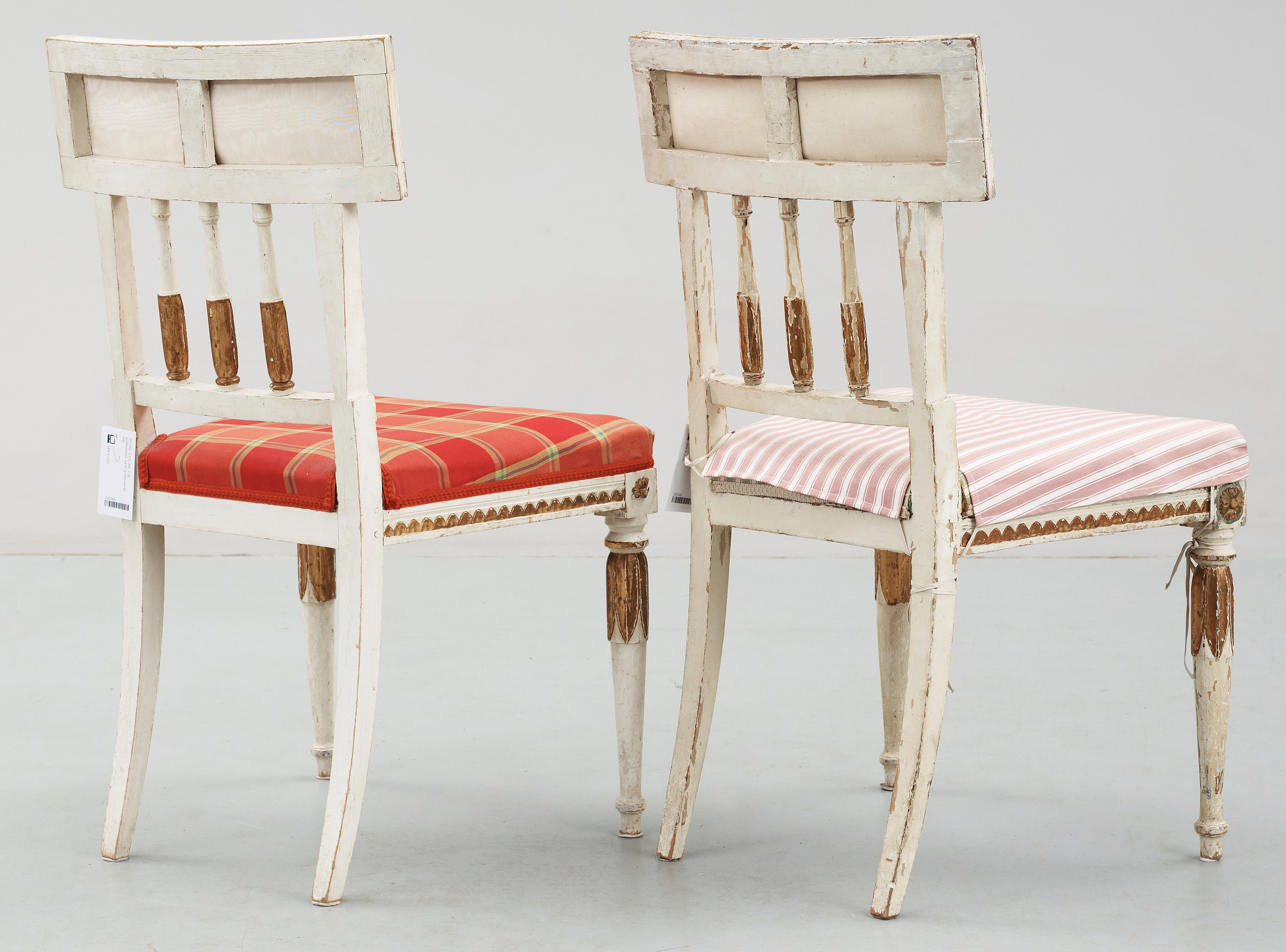 STOLAR, 2 st, gustaviansk samt gustaviansk stil, 1700- och 1800/1900 ...