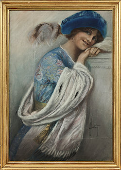 RICHARD GEORGE MATHEWS, pastell, sign. - Bukowskis