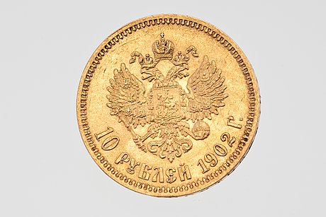 A GOLD COIN NIKOLAI II. - Bukowskis