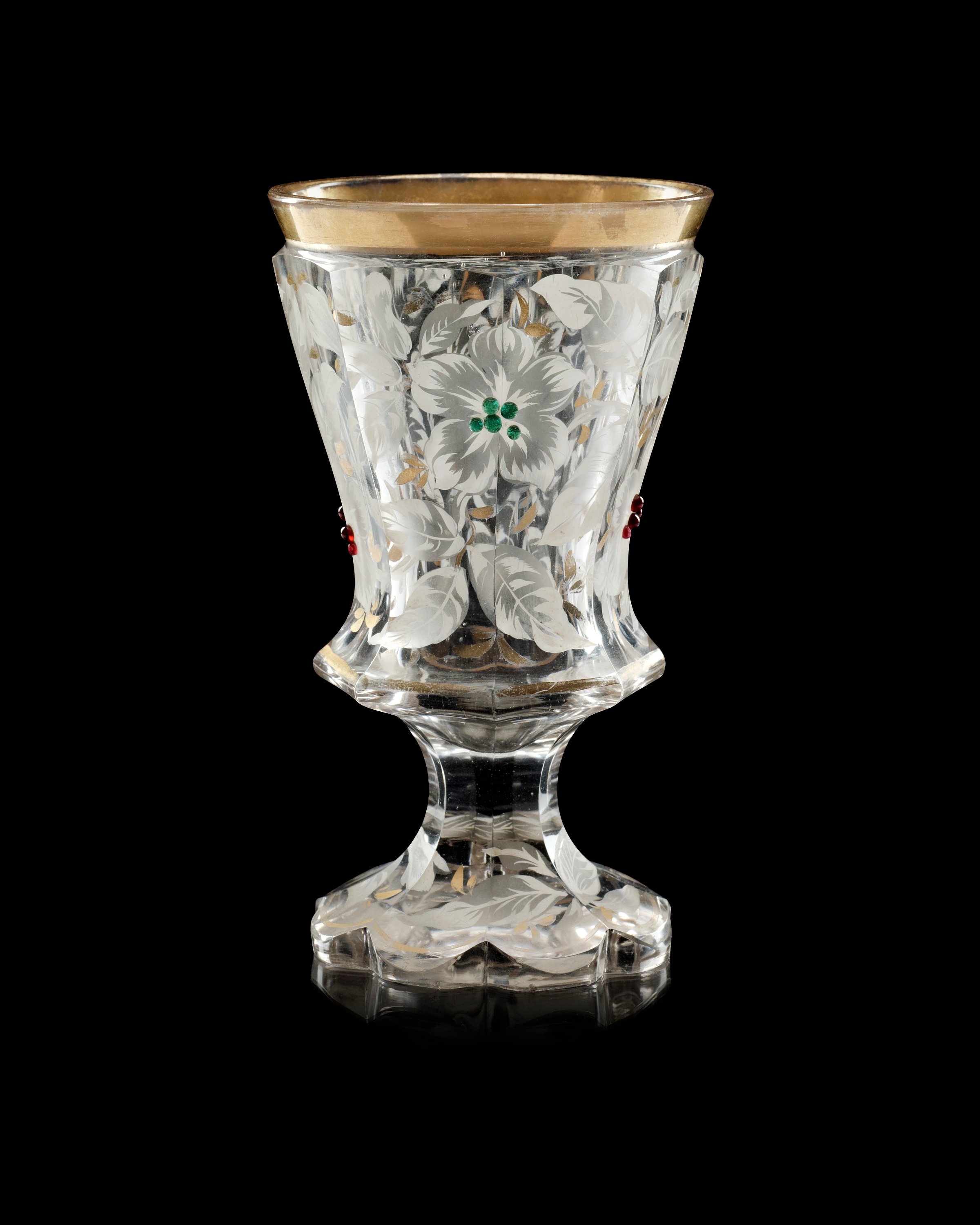 A russian glass cup, mid 19th Century. - Bukowskis