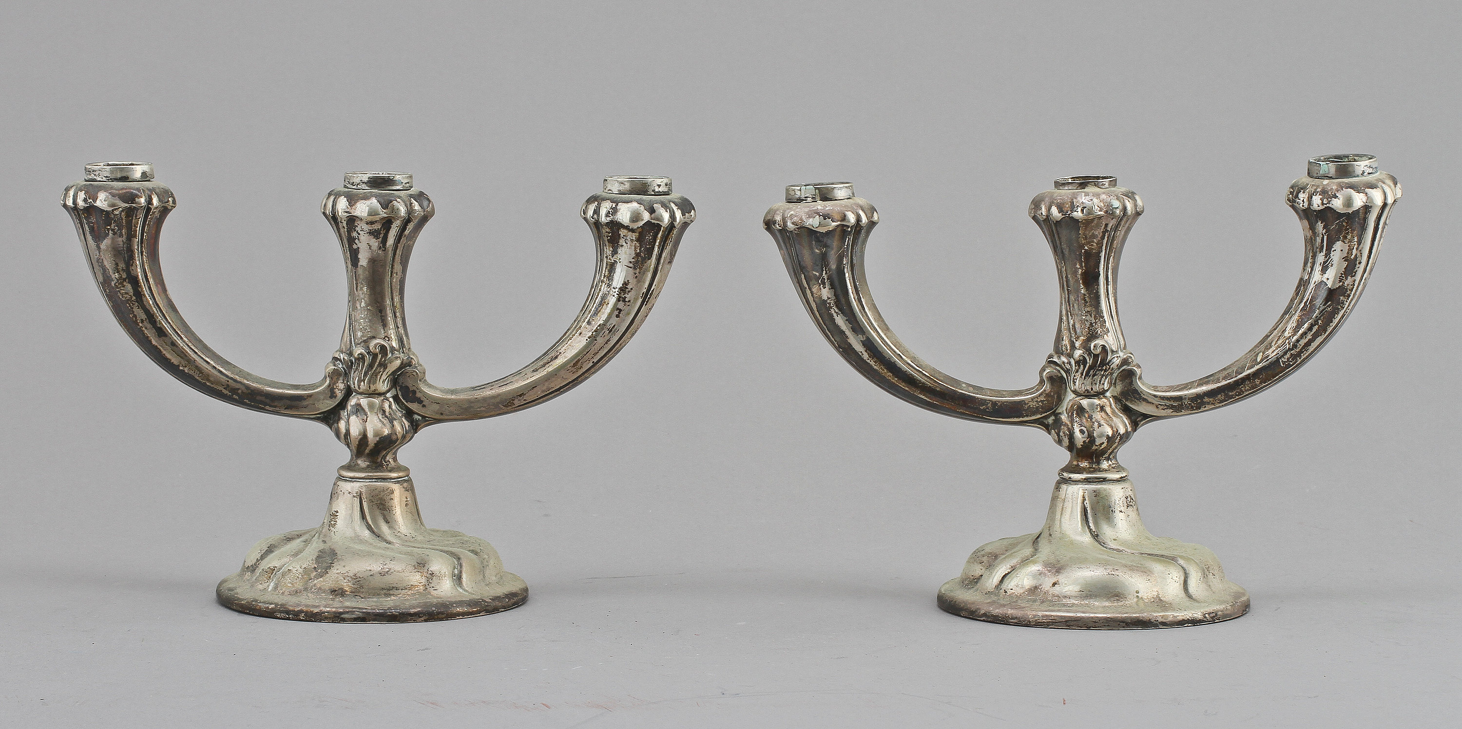 KANDELABRAR, ett par, silver, Jakob Grimminger, Tyskland, 1900-tal ...