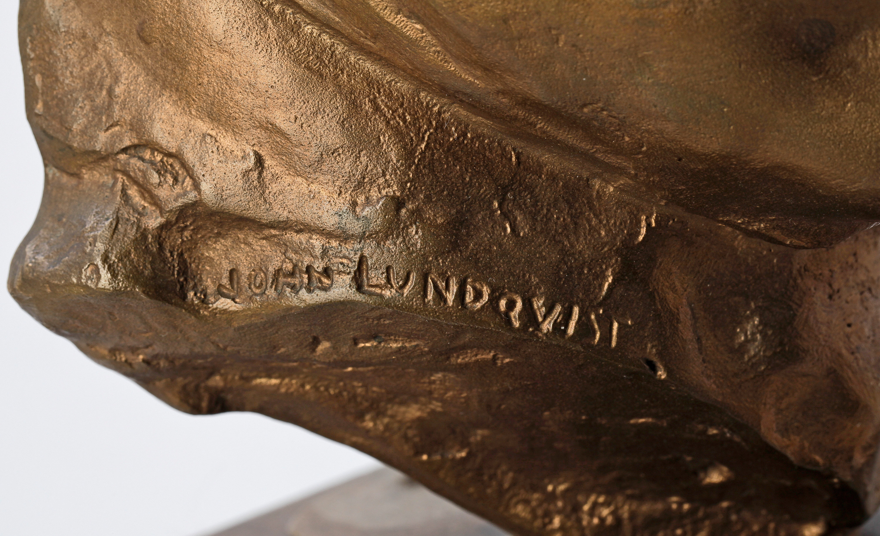 JOHN LUNDQVIST, skulptur, brons. Sign. - Bukowskis