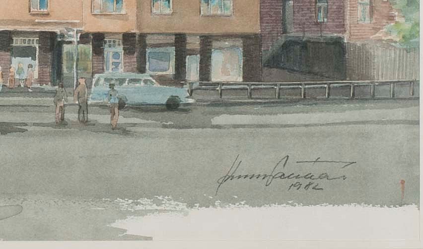 KIMMO PÄLIKKÖ, vesiväri paperille, sign ja päiv 1982. - Bukowskis