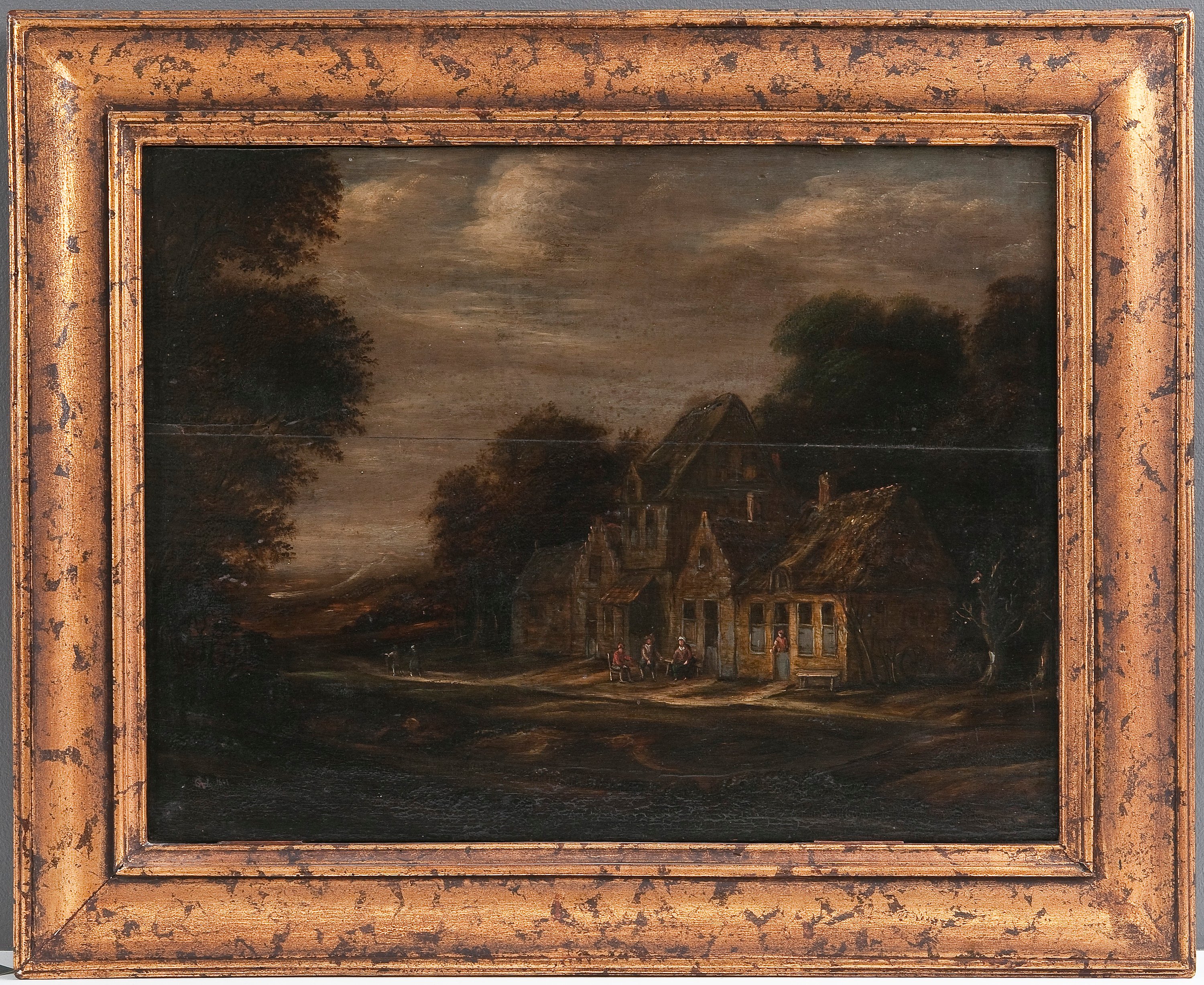 Meindert Hobbema Attributed to, PEOPLE OUTSIDE AN INN. - Bukowskis