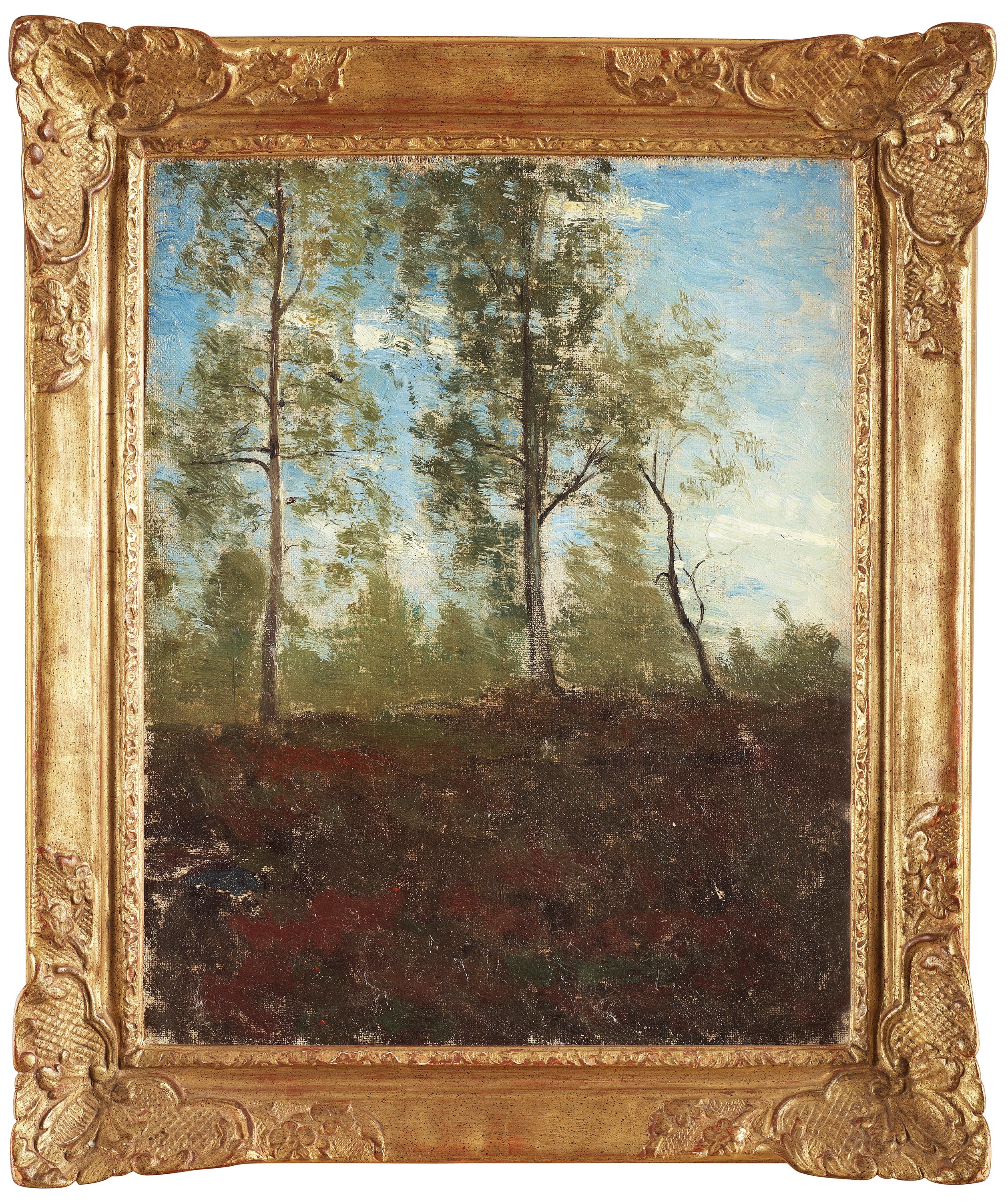 Carl Fredrik Hill, Forest glade with birch trees. - Bukowskis