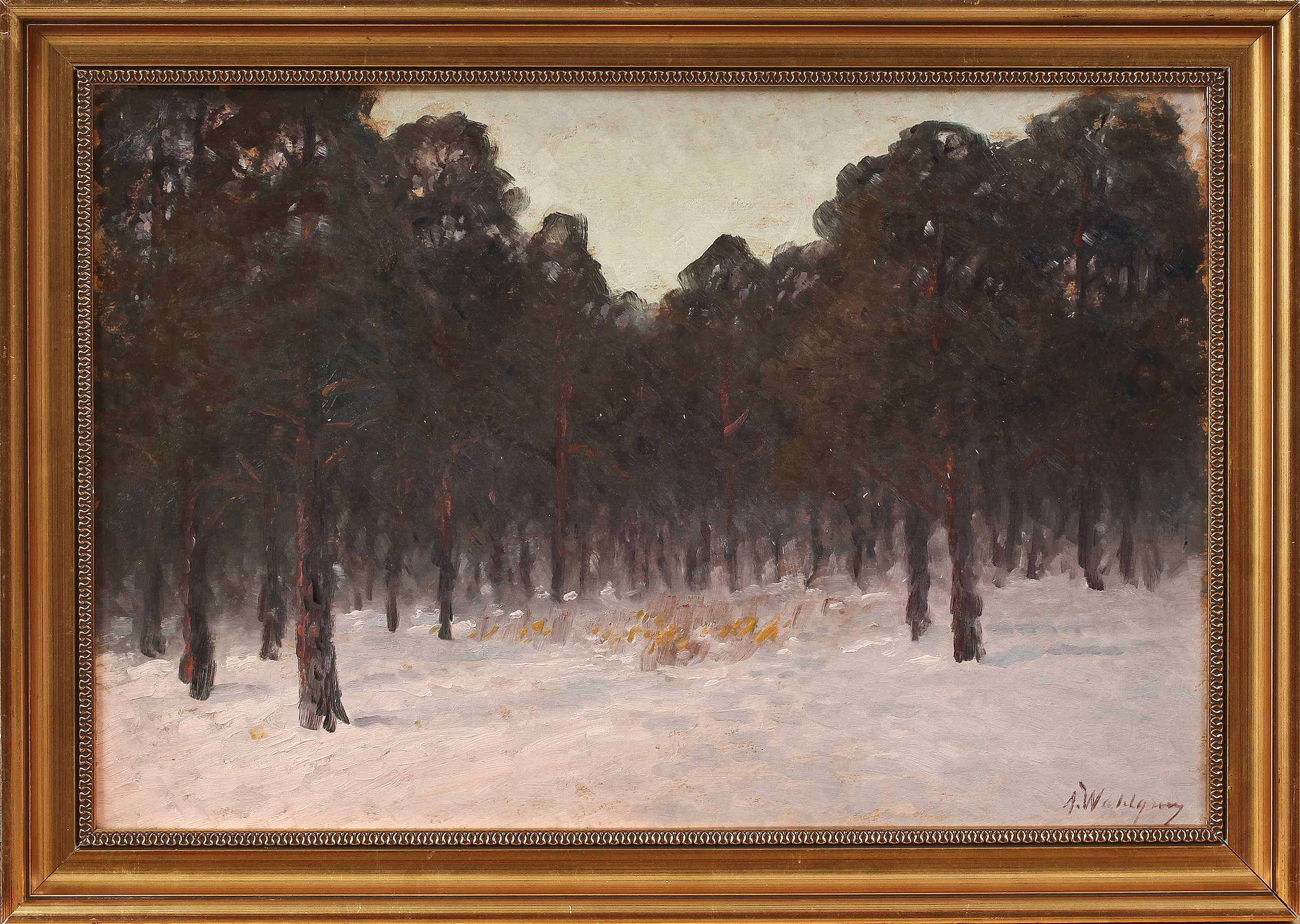 ANDERS WAHLGREN, olja på pannå, sign. - Bukowskis