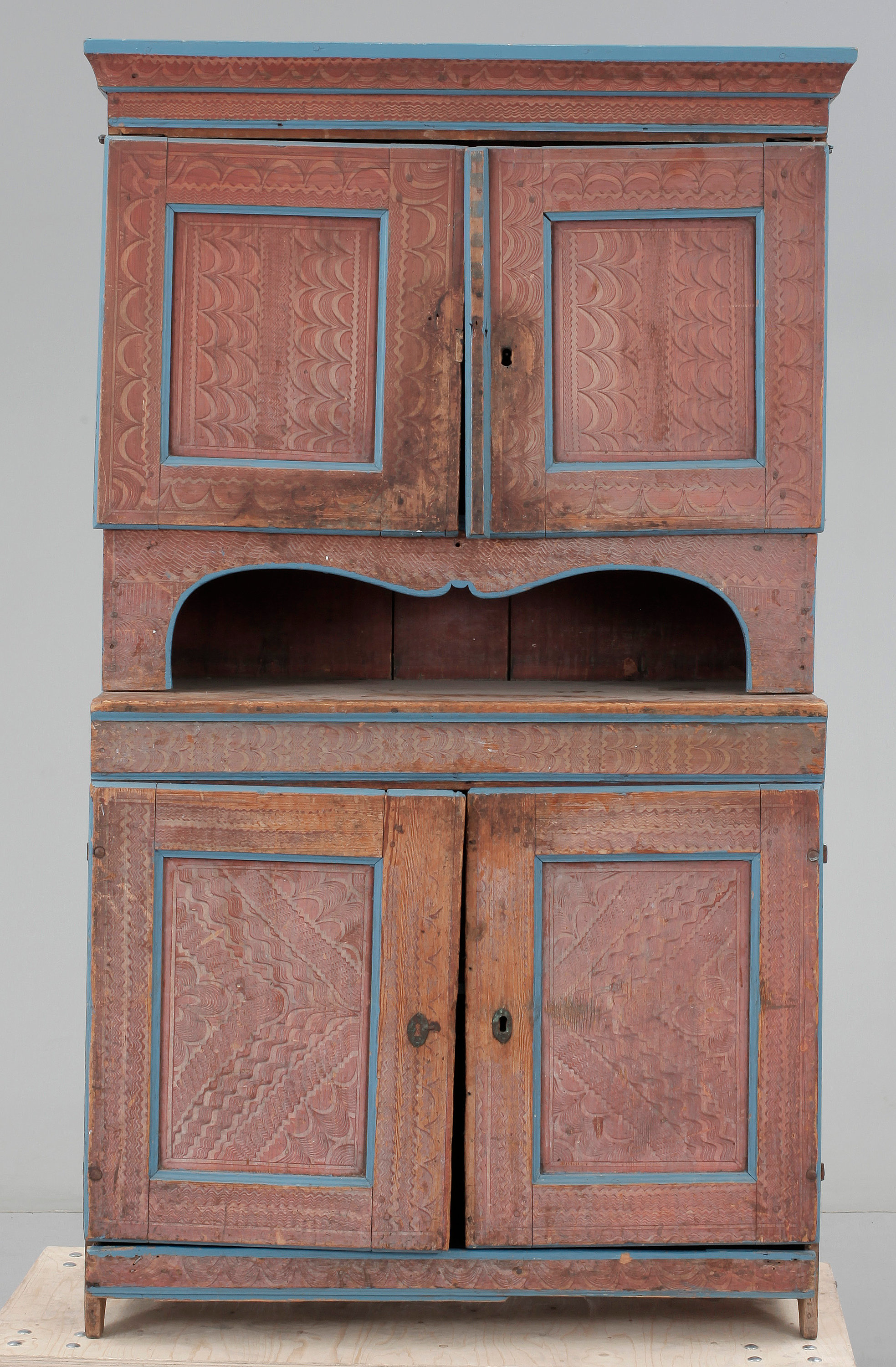 SKÅP, allmoge, Dalarna, 1800-tal. - Bukowskis