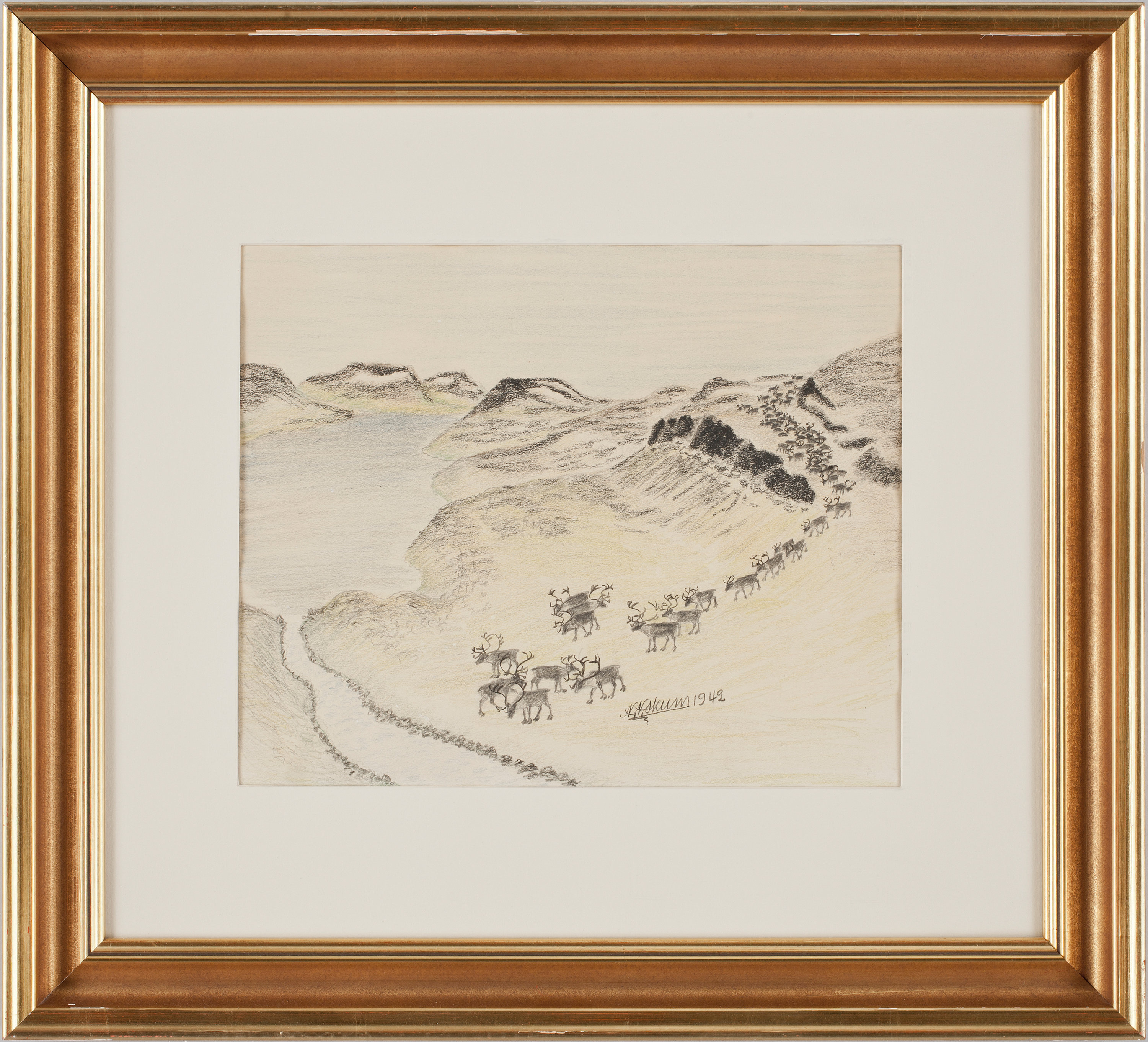 NILS NILSSON SKUM, krita och blyerts, sign o dat 1942. - Bukowskis