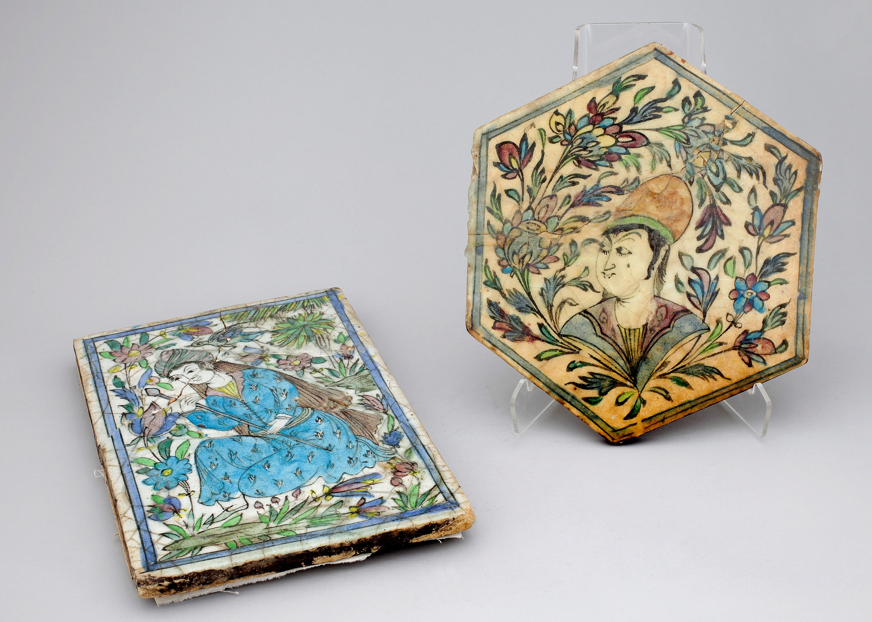 KAKELPLATTOR, 2 st, Orientaliska, 1800-tal. - Bukowskis