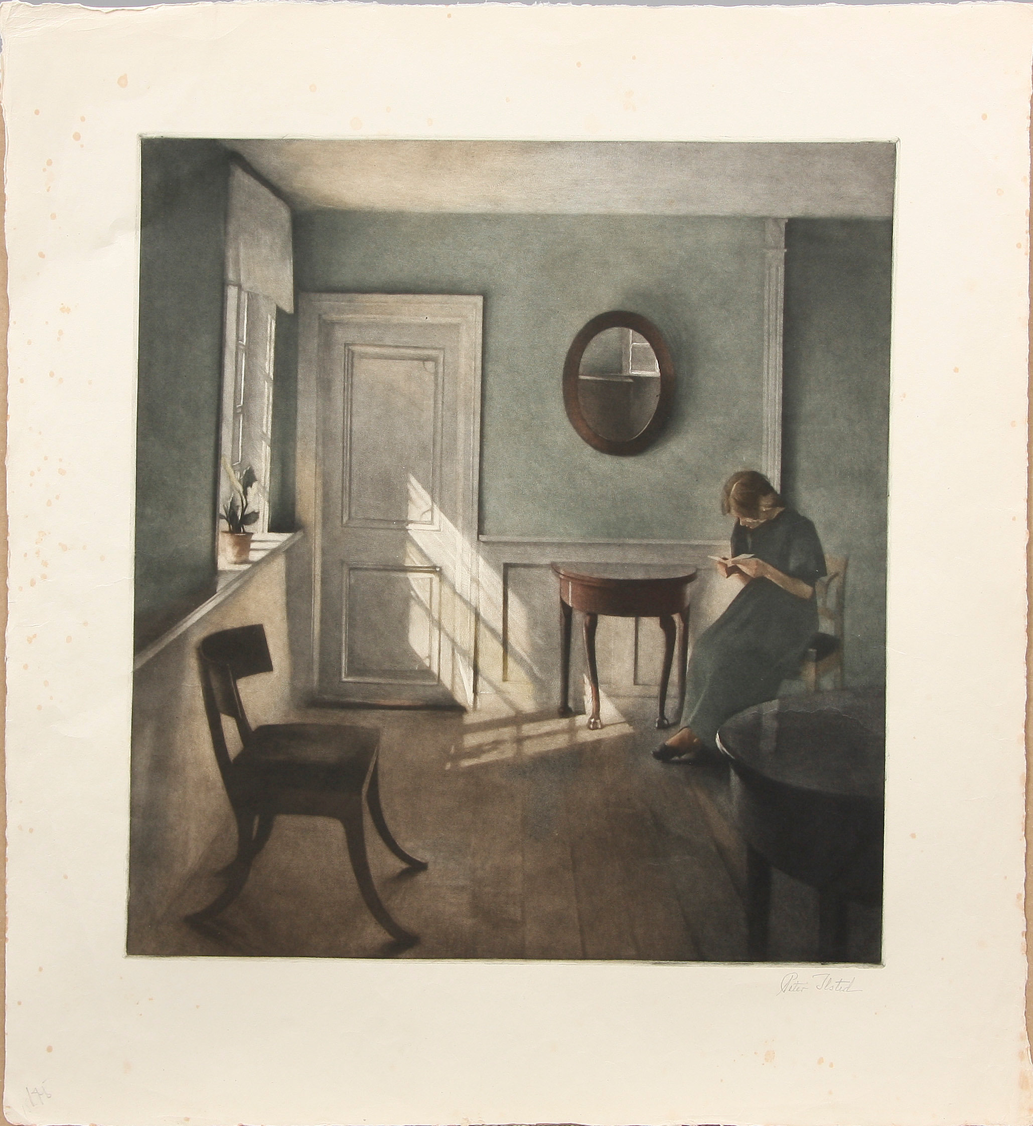 PETER ILSTED, mezzotint, sign. - Bukowskis