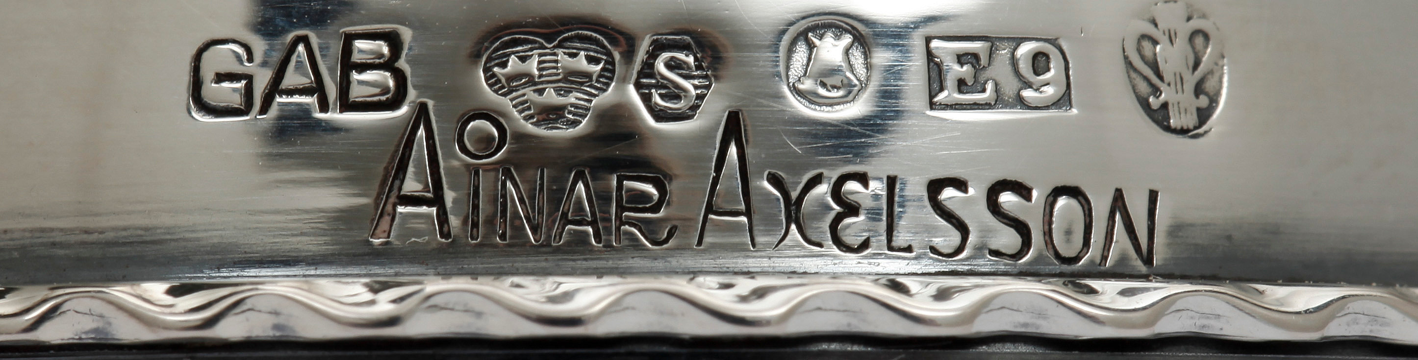 LJUSSTAKAR, ett par, silver, Ainar Axelsson, GAB, 1955. Tot vikt ca 138 ...