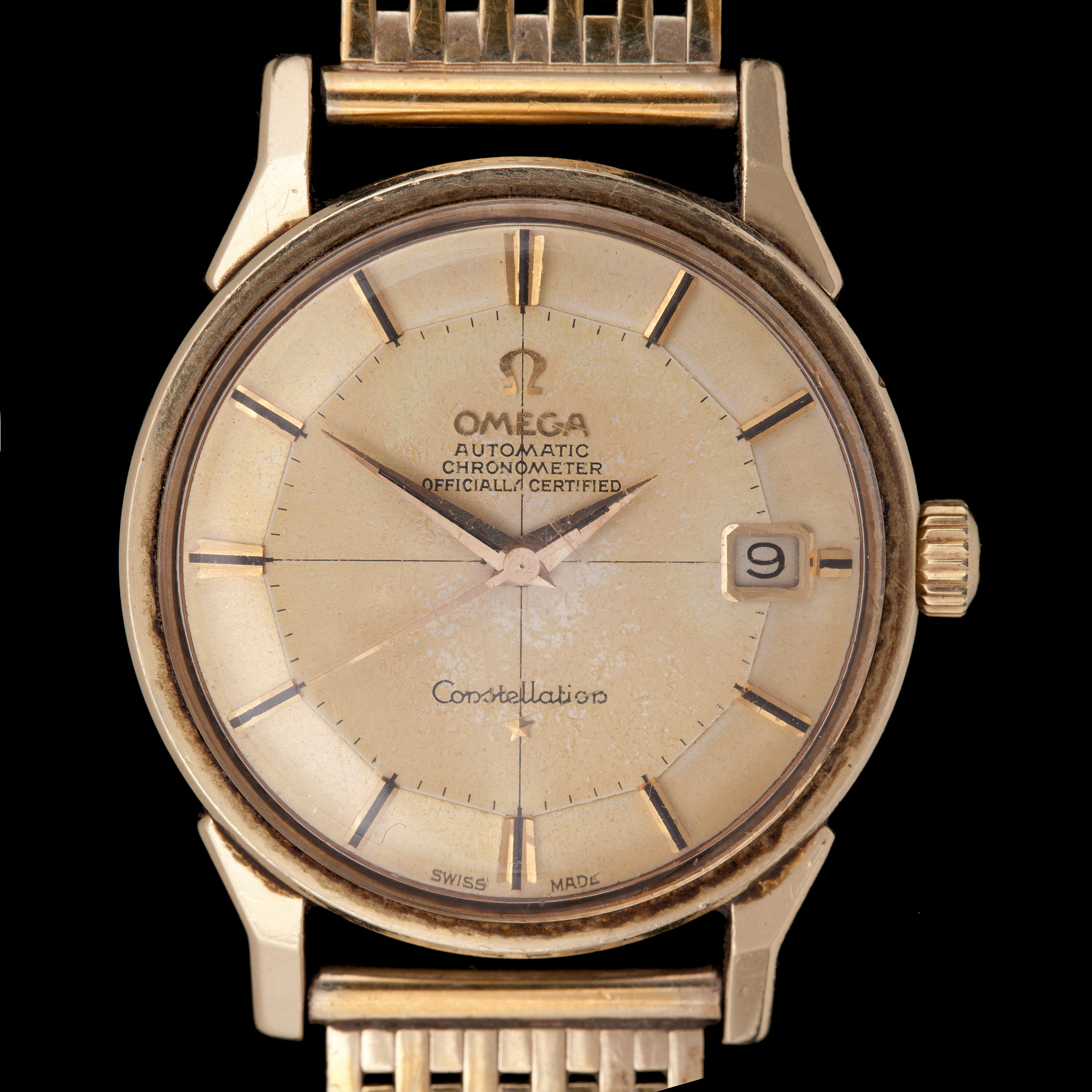HERRARMBANDSUR, Omega Constellation, Chronometer, guld på stål, 1960 ...