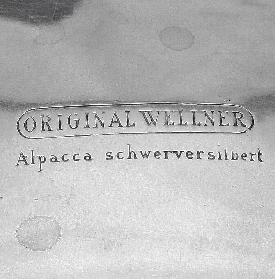 TE- OCH KAFFESERVIS, 4 delar, nysilver, rokokostil, Original Wellner ...