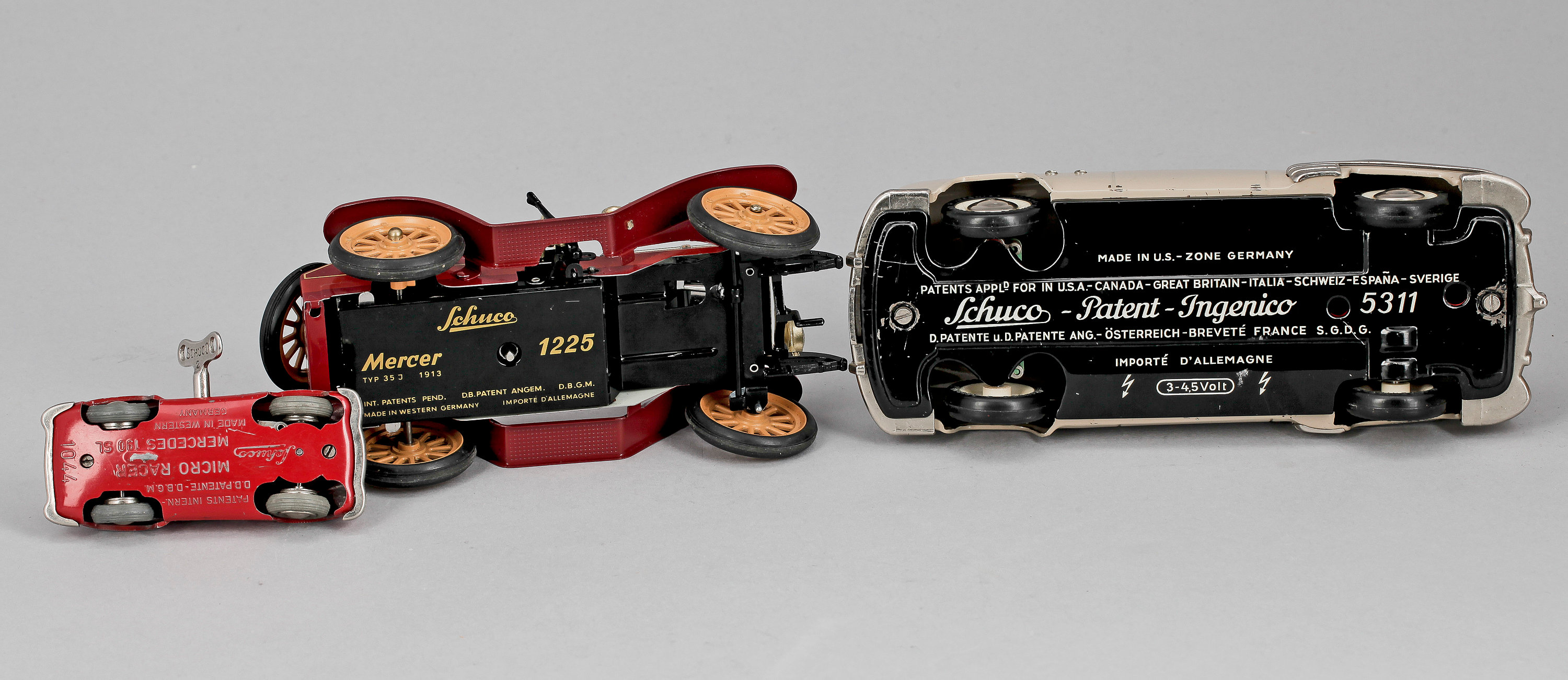 LEKSAKSBILAR, 3st, Schuco, Tyskland, bla 1950-tal. - Bukowskis