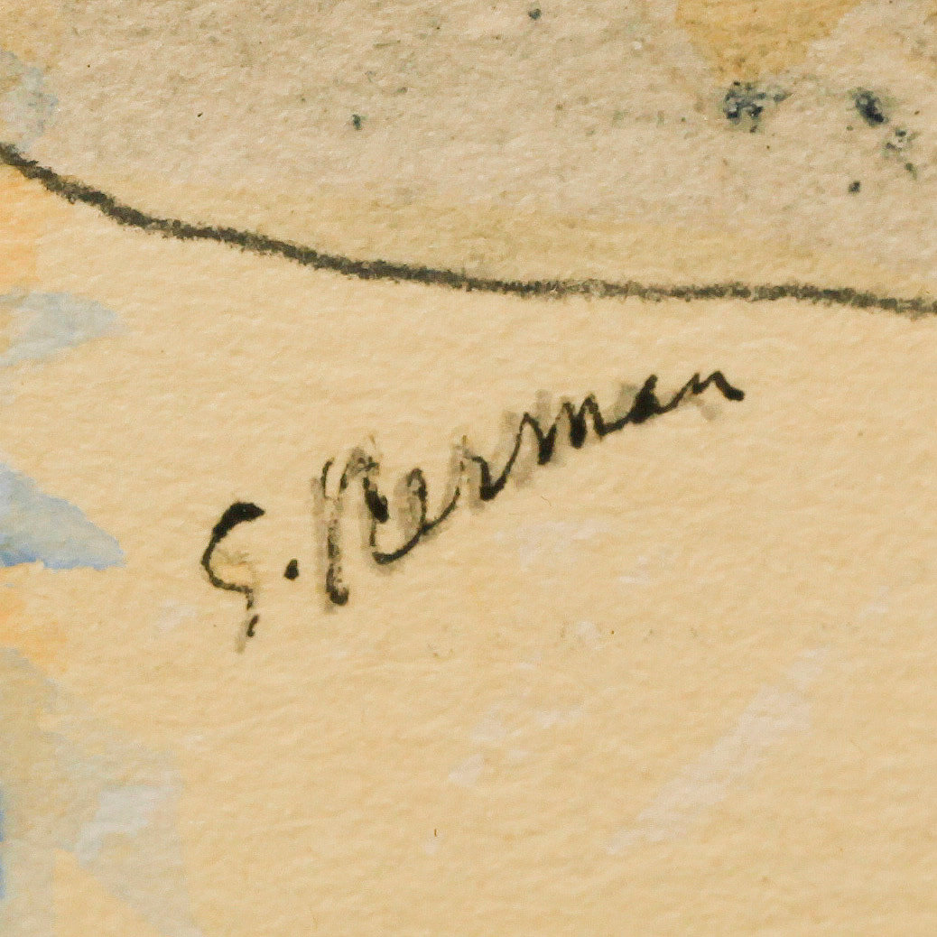 EINAR NERMAN, akvarell och tusch, sign. - Bukowskis