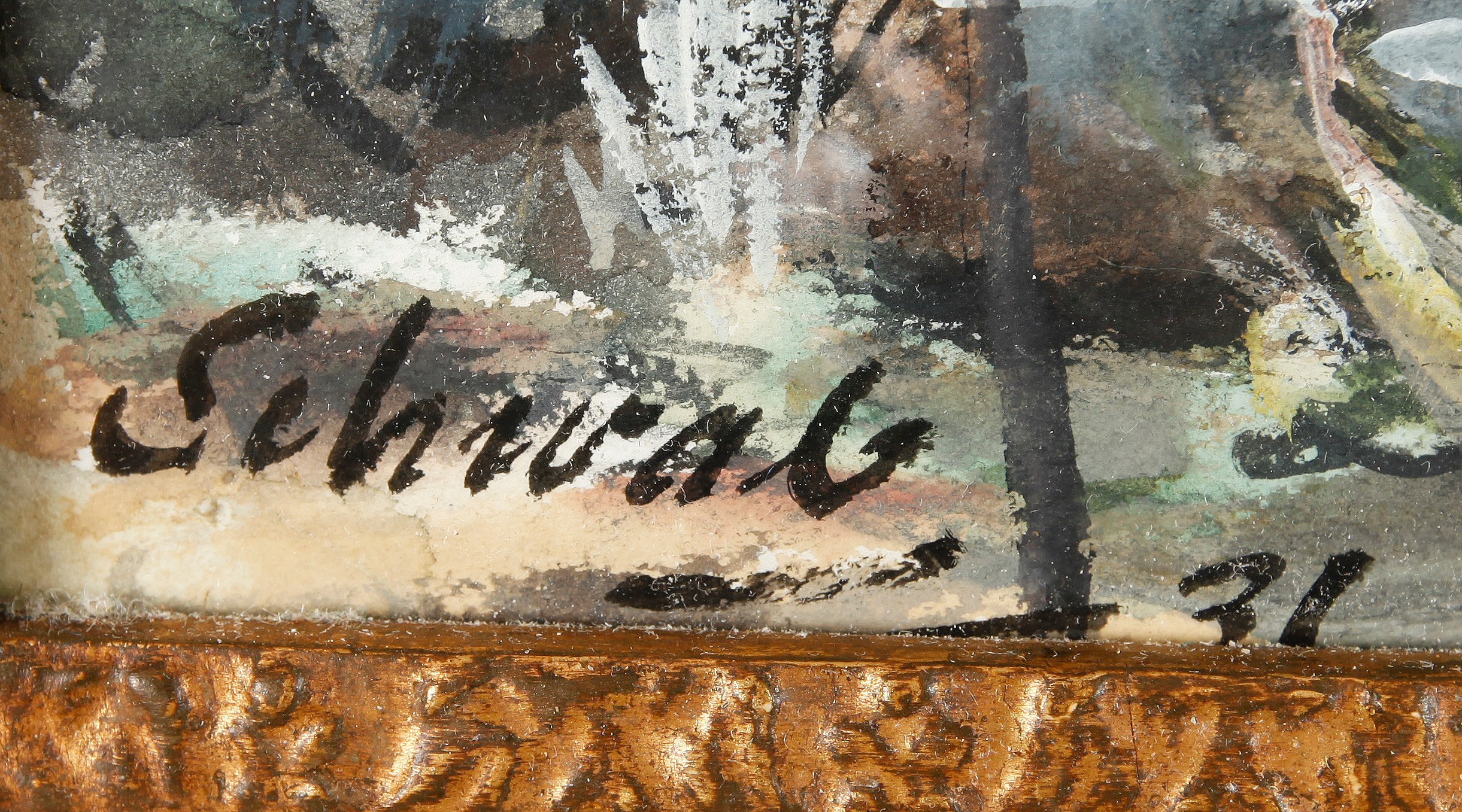 EIGIL SCHWAB, gouache, sign och dat -31. - Bukowskis