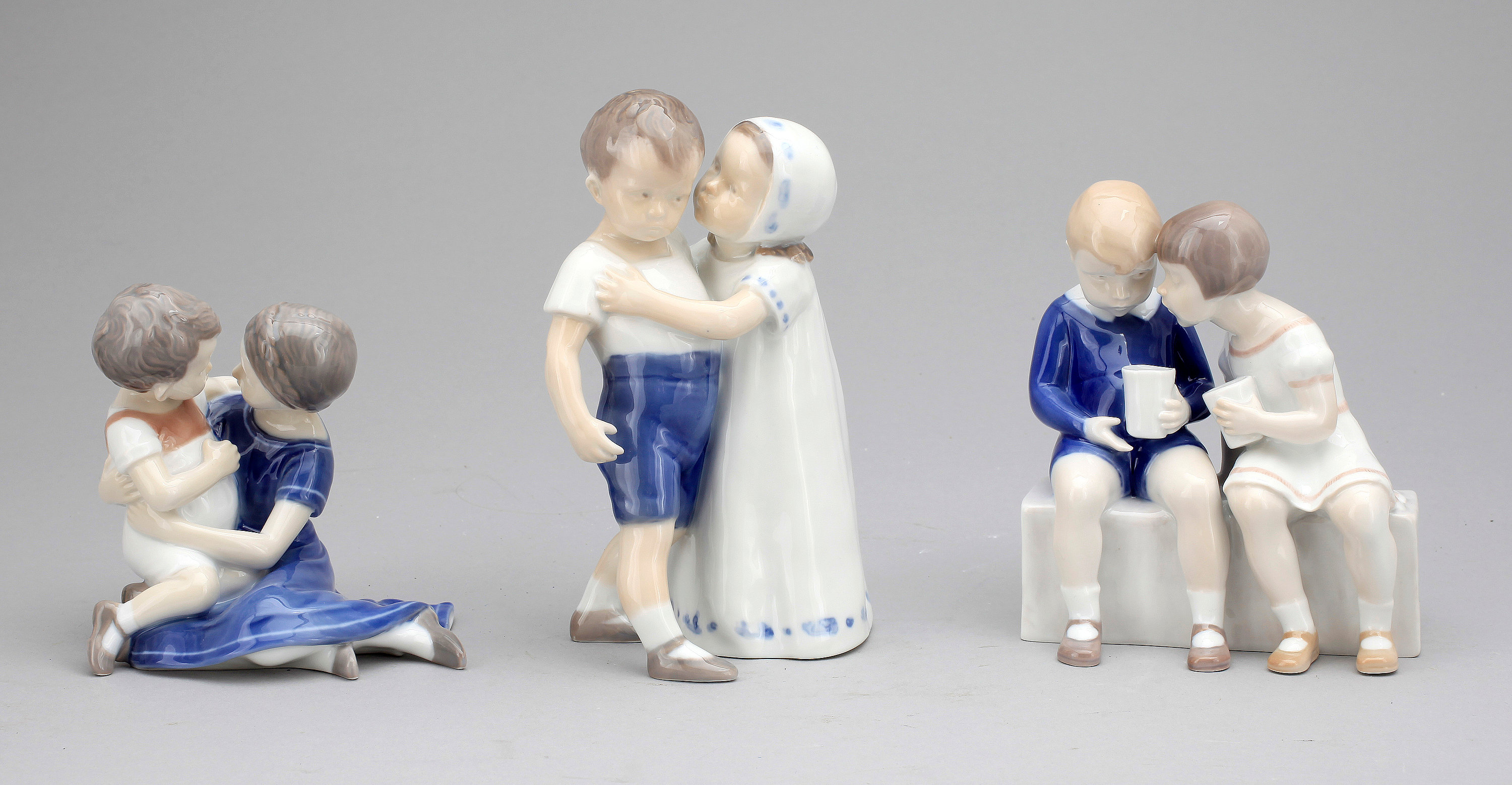 FIGURINER, 3 st, Bing & Gröndal, Danmark 1900-talets andra hälft ...