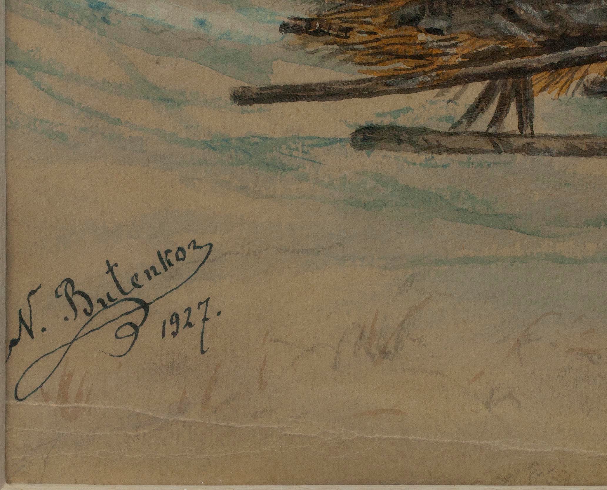 N. BUTENKO, akvarell, sign. och dat. 1927. - Bukowskis