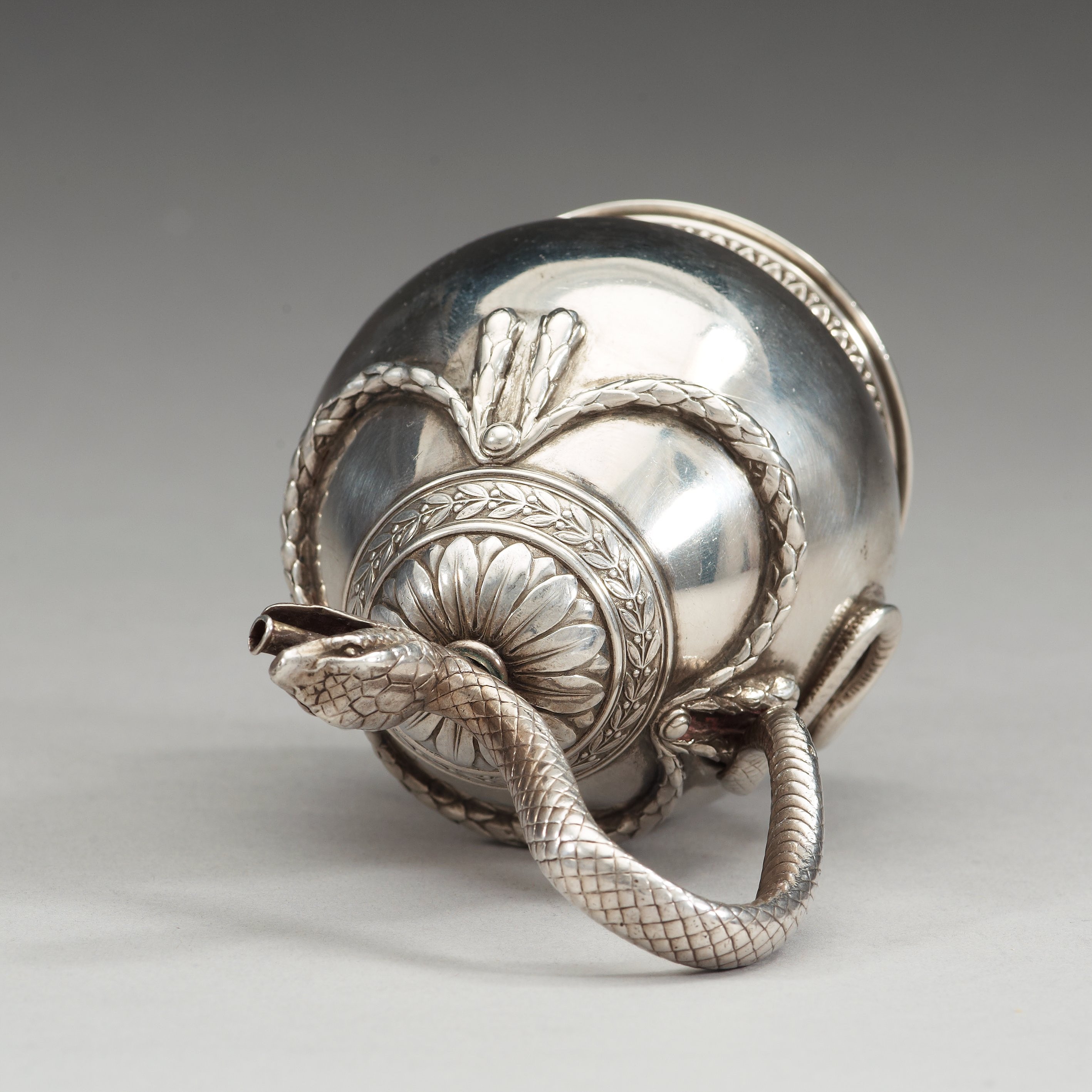 A Russian early 20th century FABERGÉ silver burner, marks of The First ...