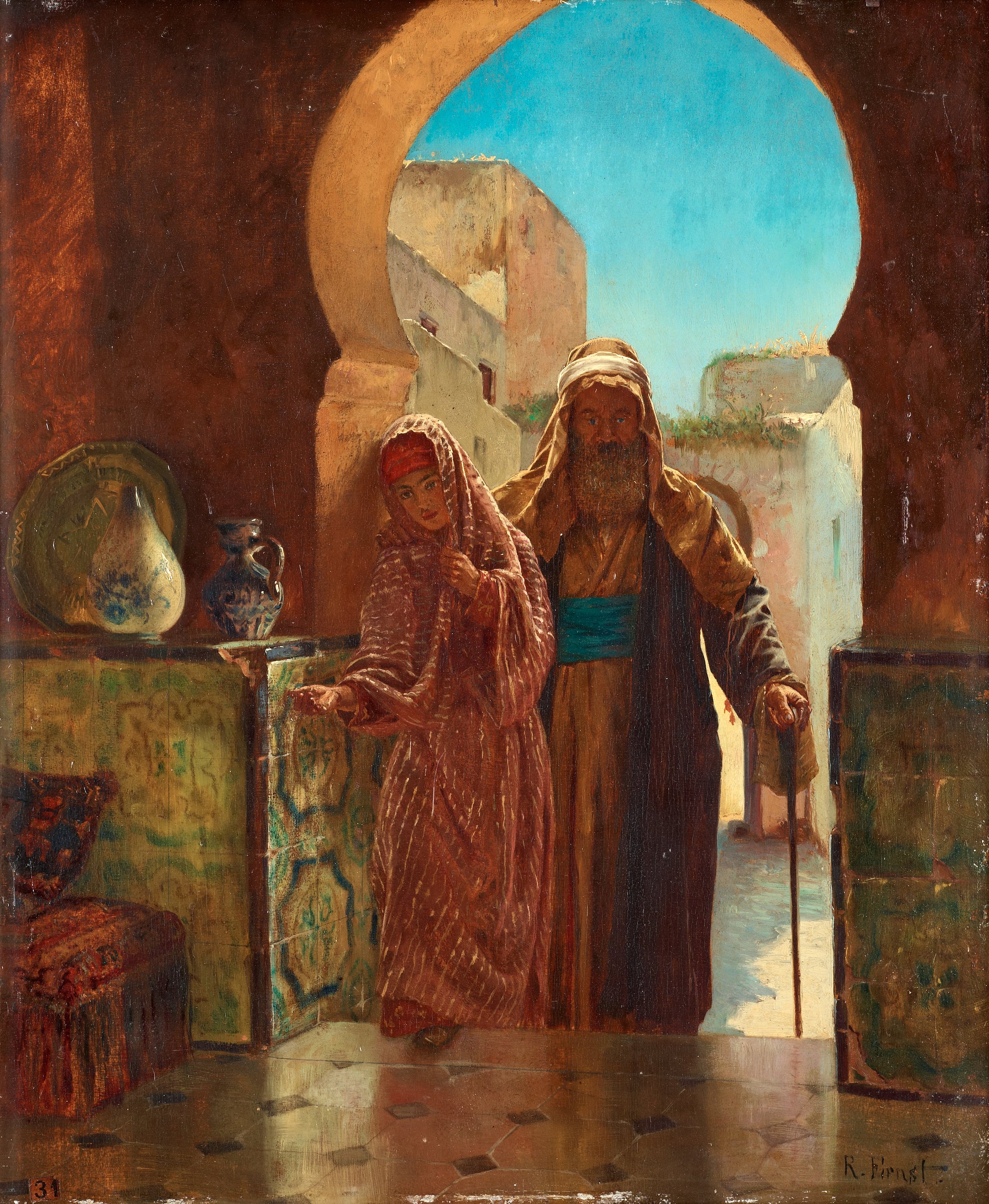 Rudolf Ernst, Entering the palace. - Bukowskis