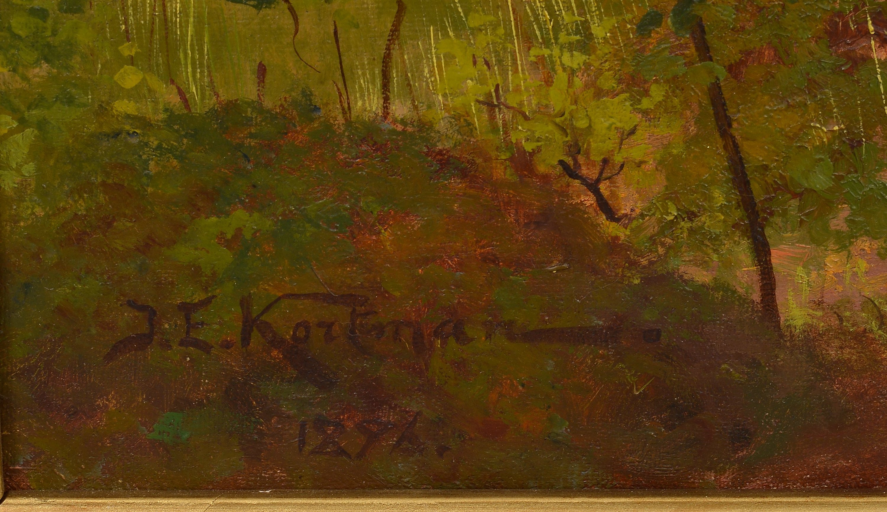 JOHAN ELIS KORTMAN, öljy kankaalle, signeerattu ja päivätty 1896 ...
