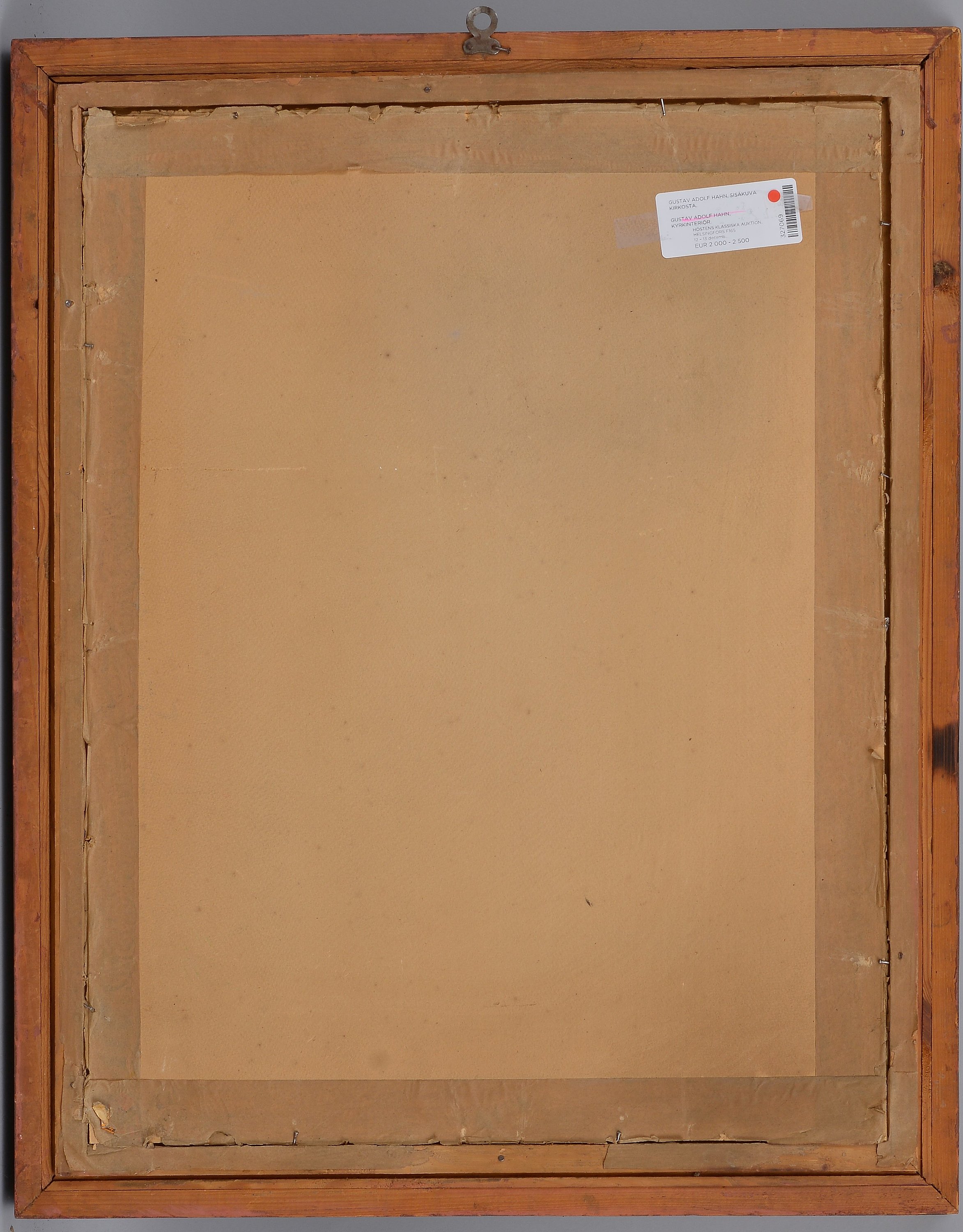 GUSTAV ADOLF HAHN, akvarell, signerad och daterad 1872. - Bukowskis