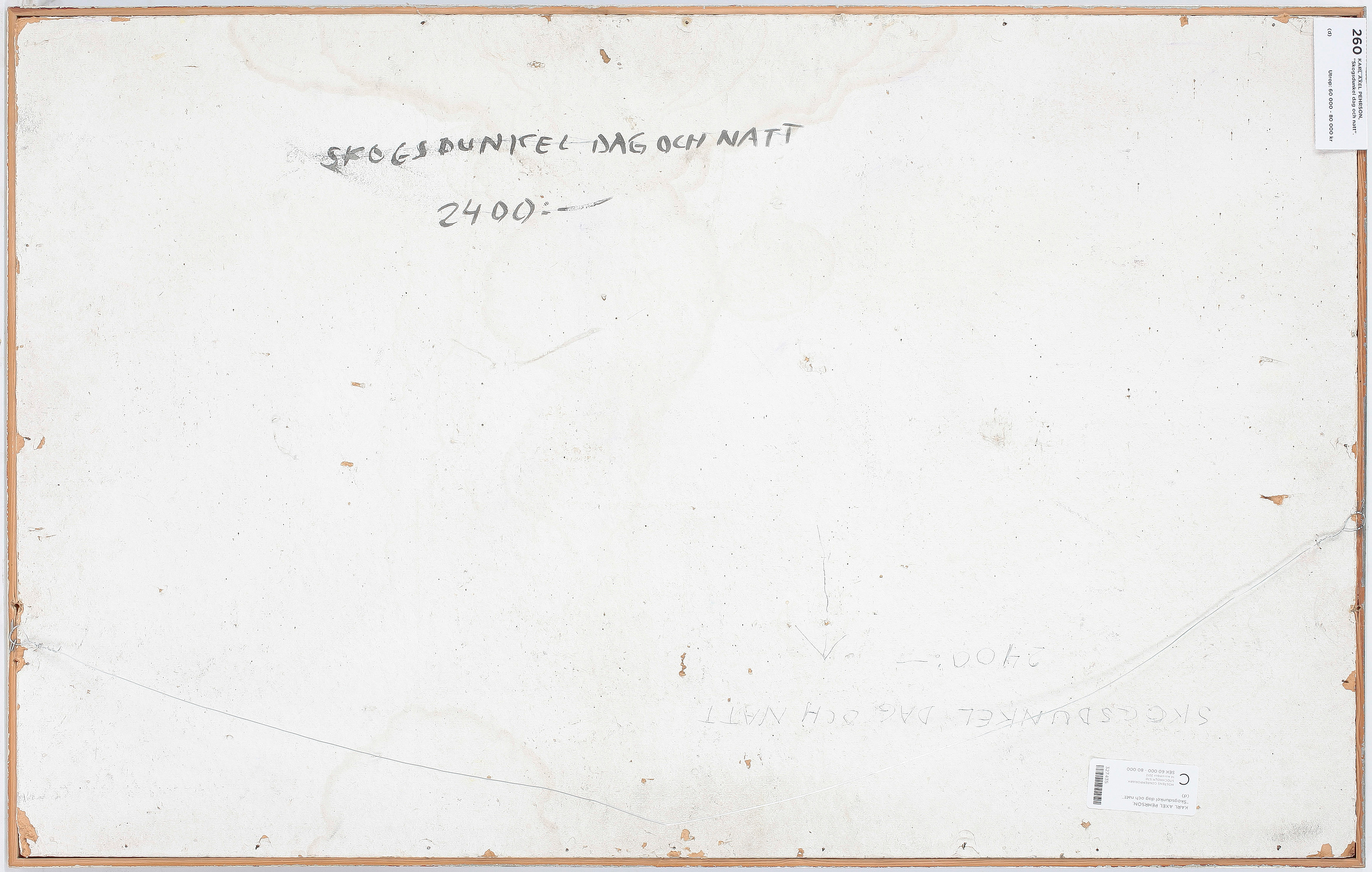 Karl Axel Pehrson, "Skogsdunkel dag och natt" (Day and night). - Bukowskis