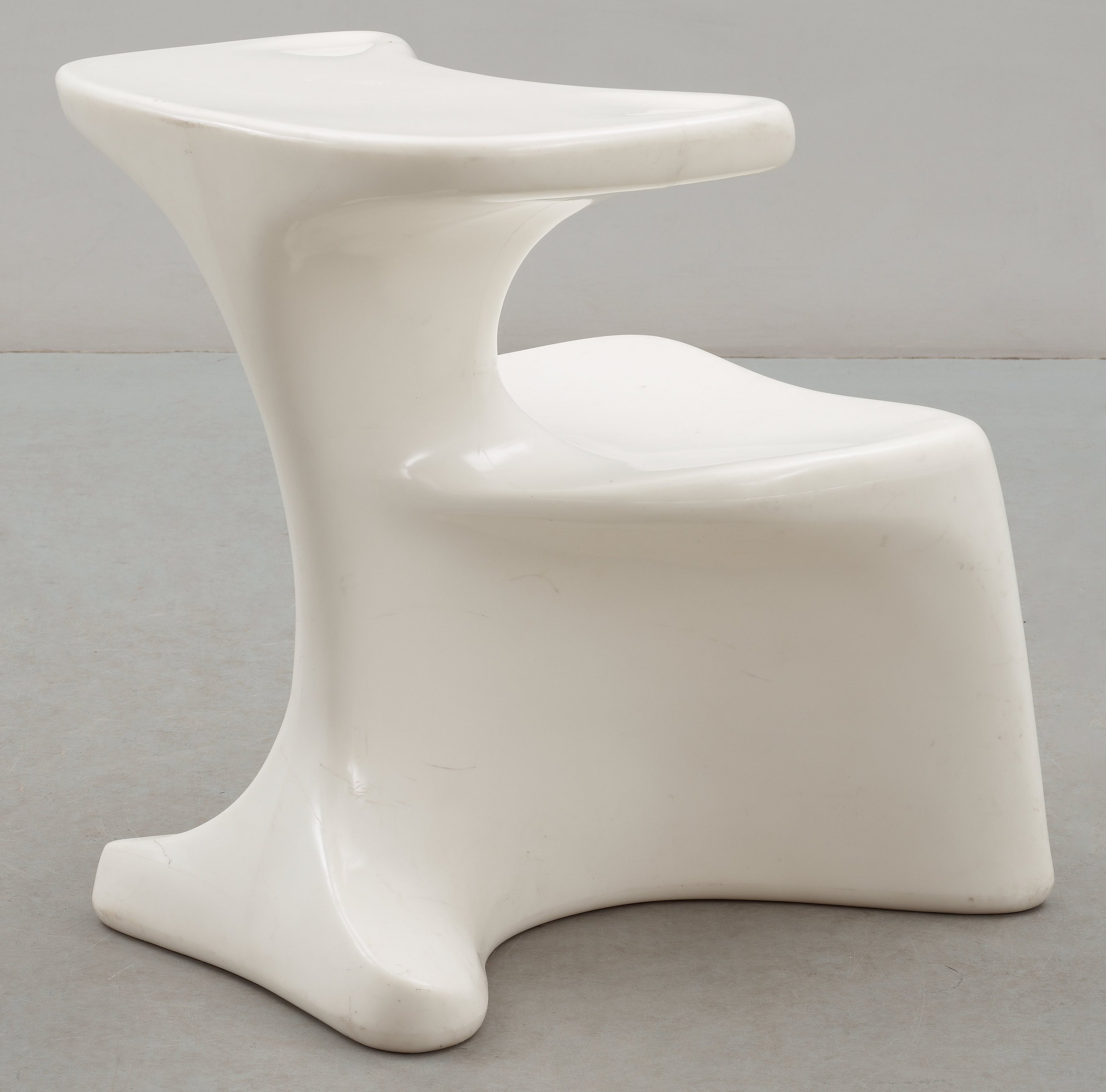 A Luigi Colani white plastic 'Zocker'(Sitzgerät Colani) chair, System ...