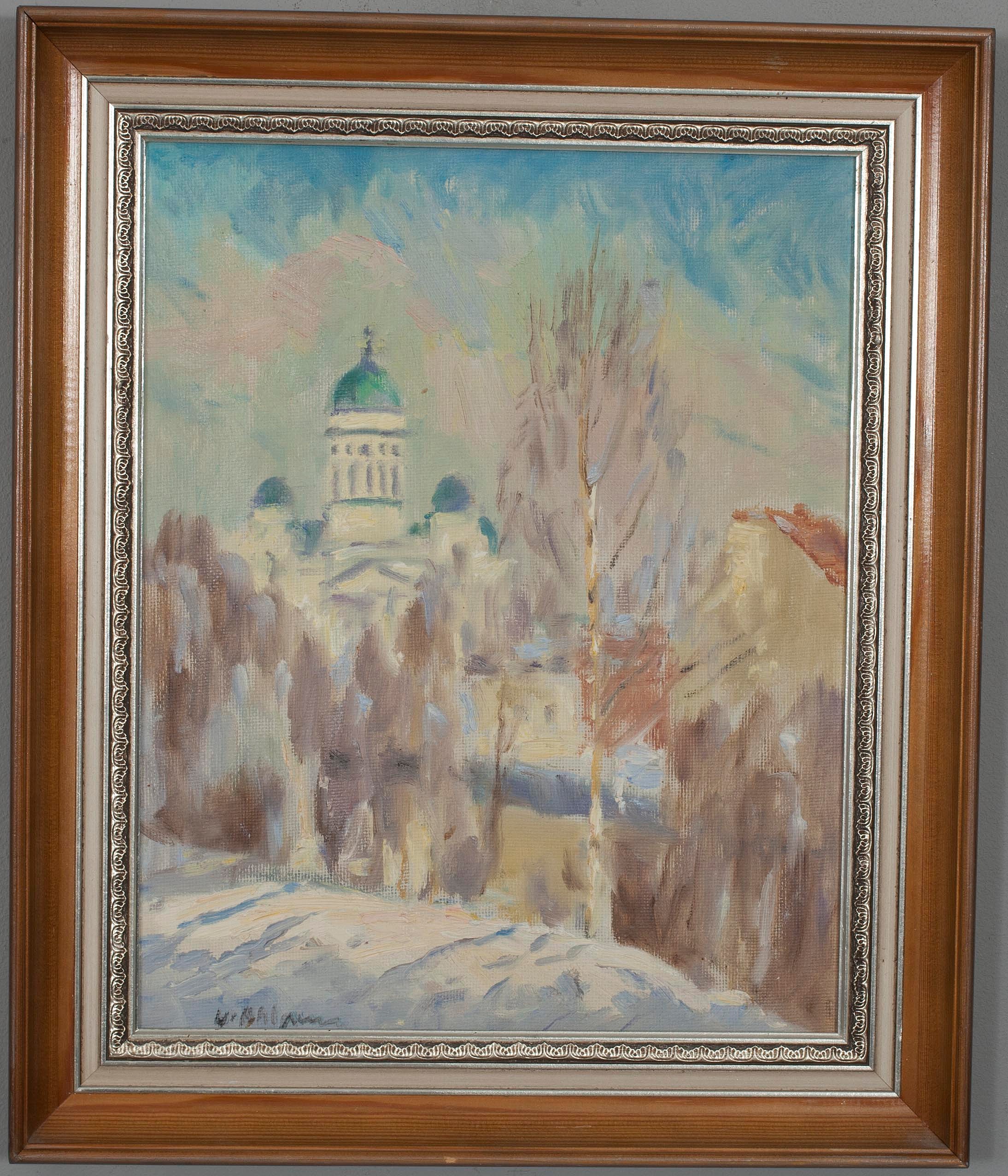 WILLIAM AHLGREN, olja på skiva, sign. - Bukowskis