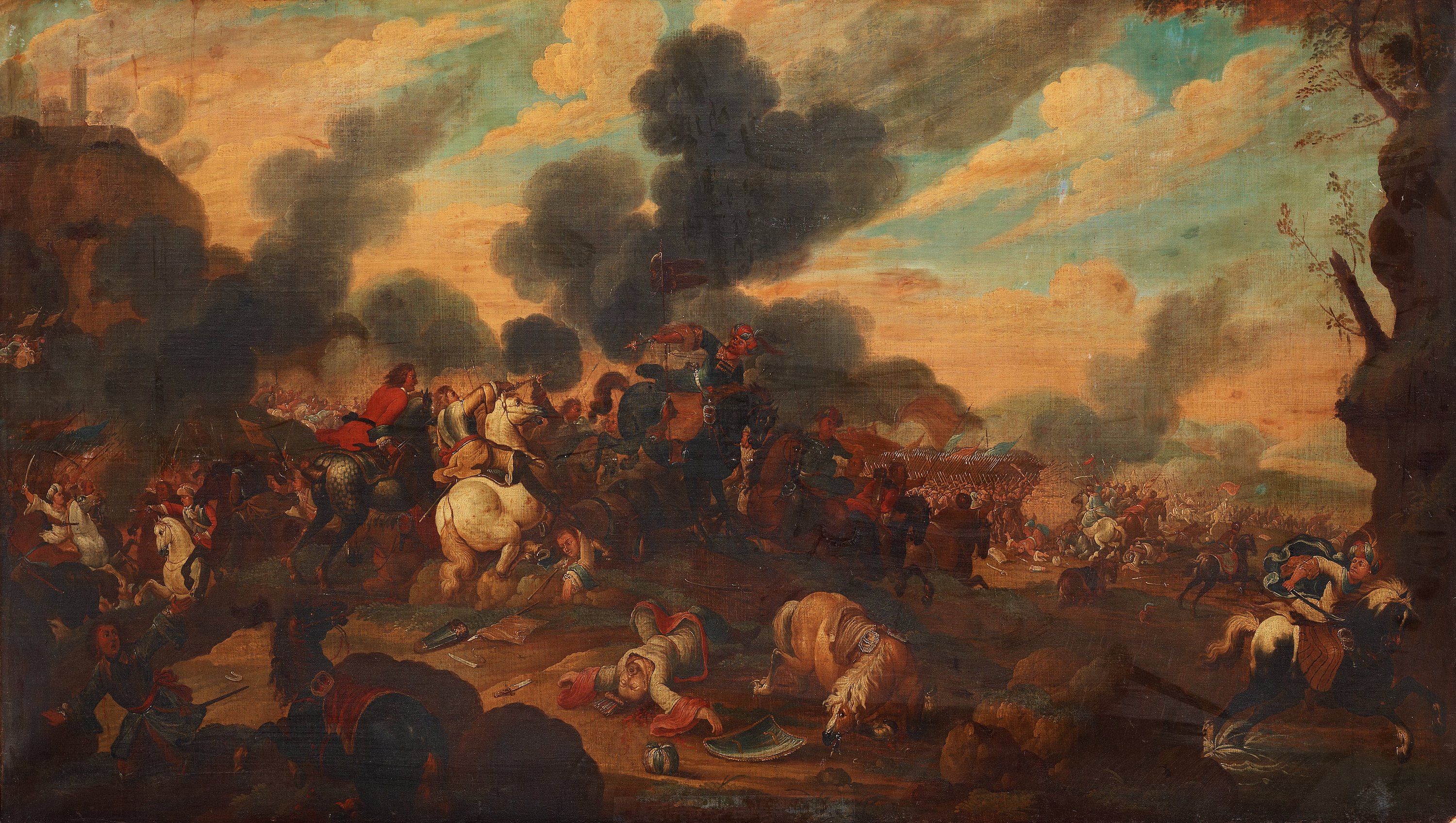 Georg Philipp Rugendas Follower of, Battle scene. - Bukowskis