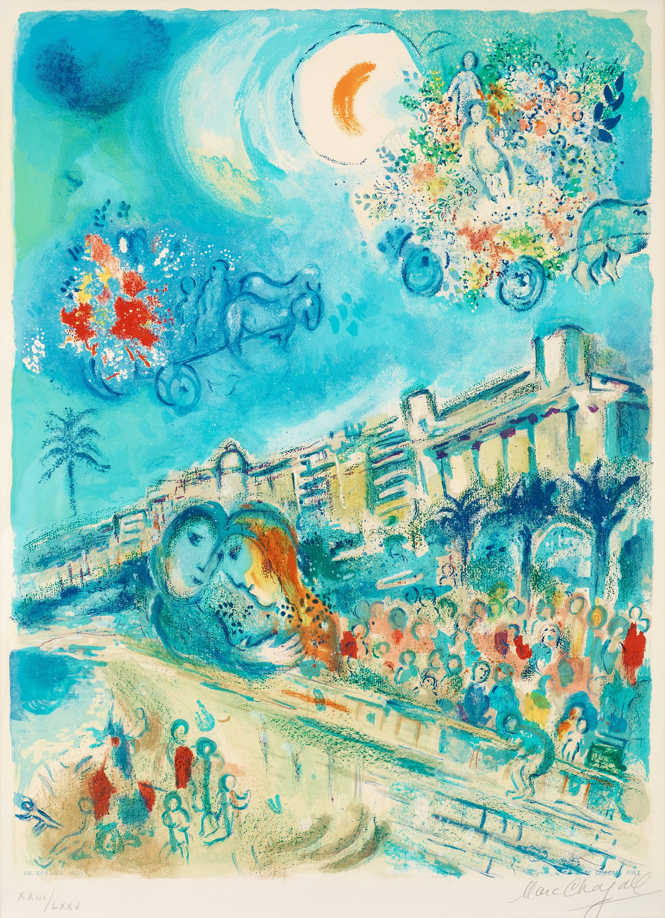 Marc Chagall, "Bataille de fleurs", from: "Nice et la Côte d'Azur ...