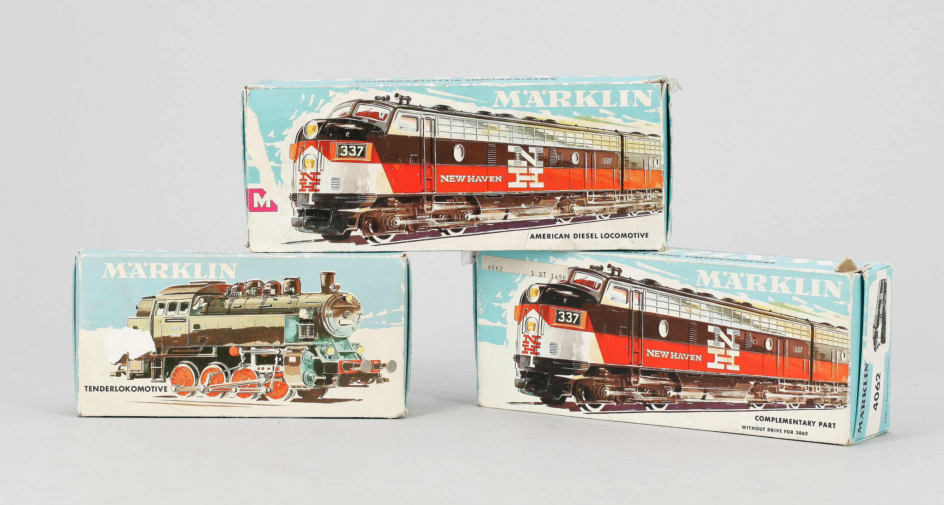 PARTI LOK, 3 st, Märklin H0 3031, 3062 samt 4062, 1900-talets andra ...