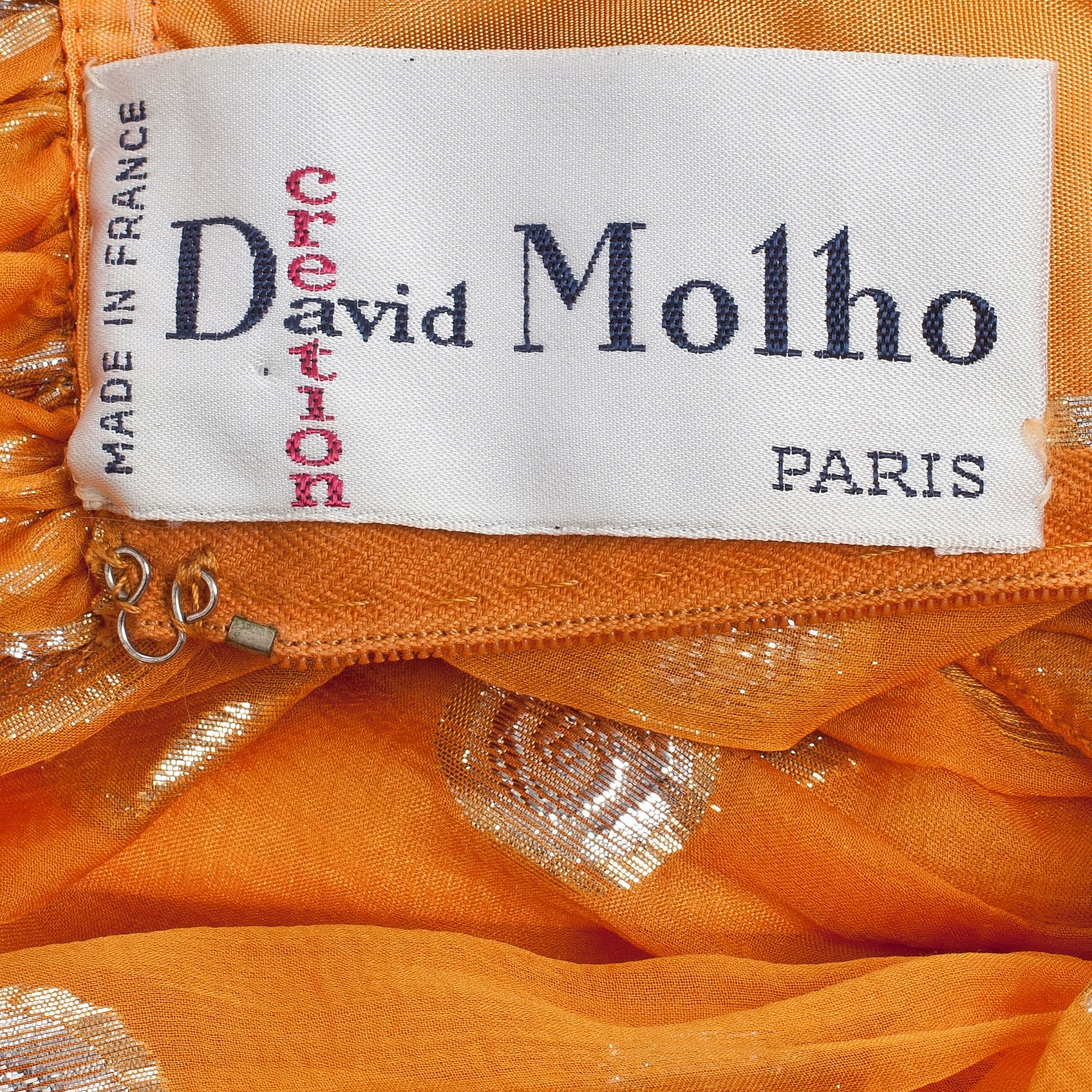 DAVID MOLHO, an orange evening dress. - Bukowskis