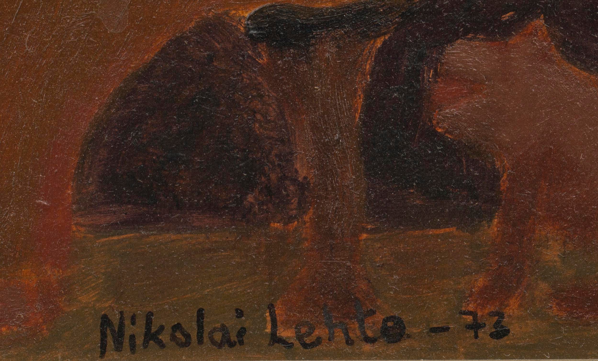 NIKOLAI LEHTO (FINLAND), olja på skiva, sign. och dat. -73. - Bukowskis