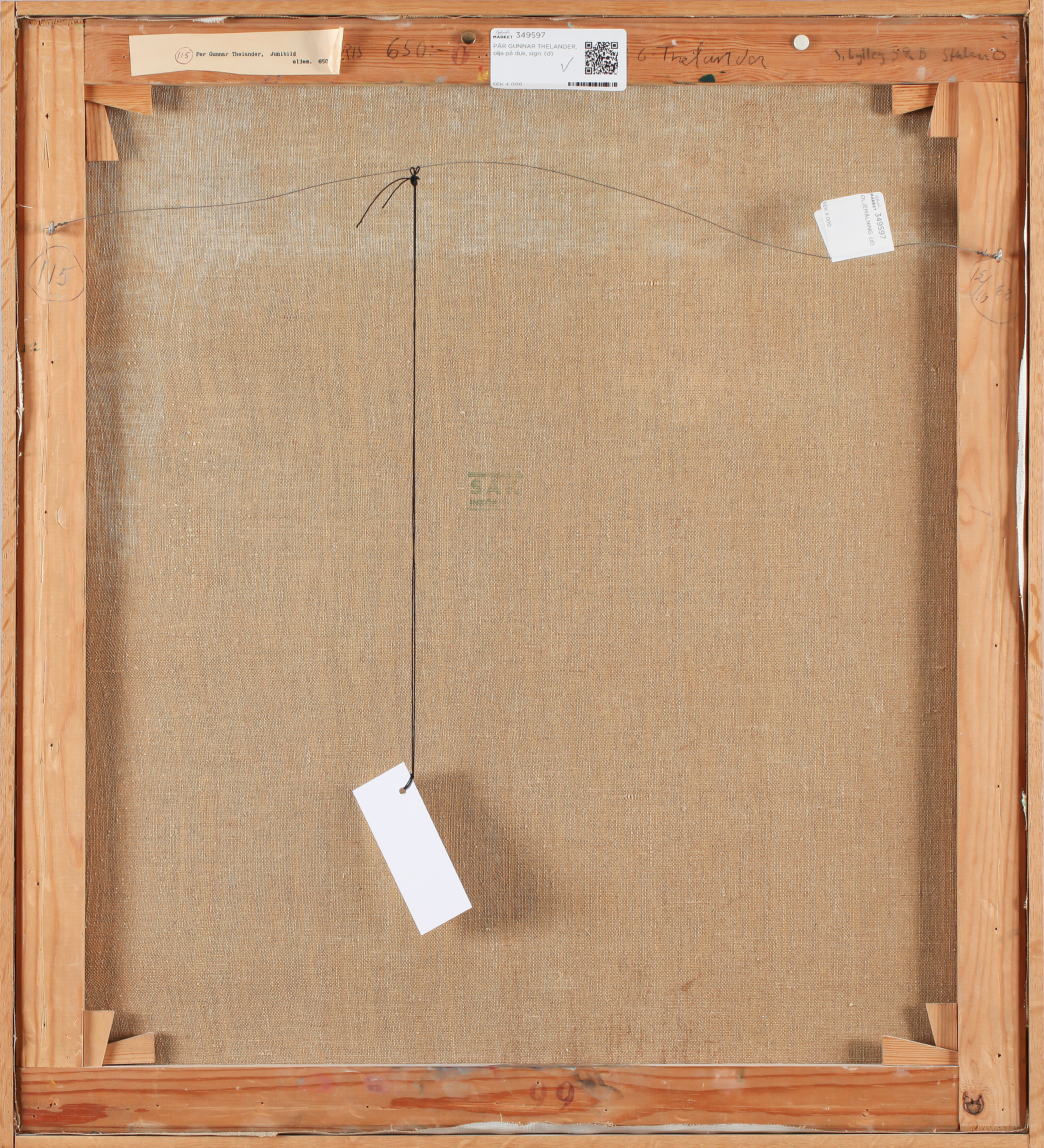 PÄR GUNNAR THELANDER, olja på duk, sign. - Bukowskis