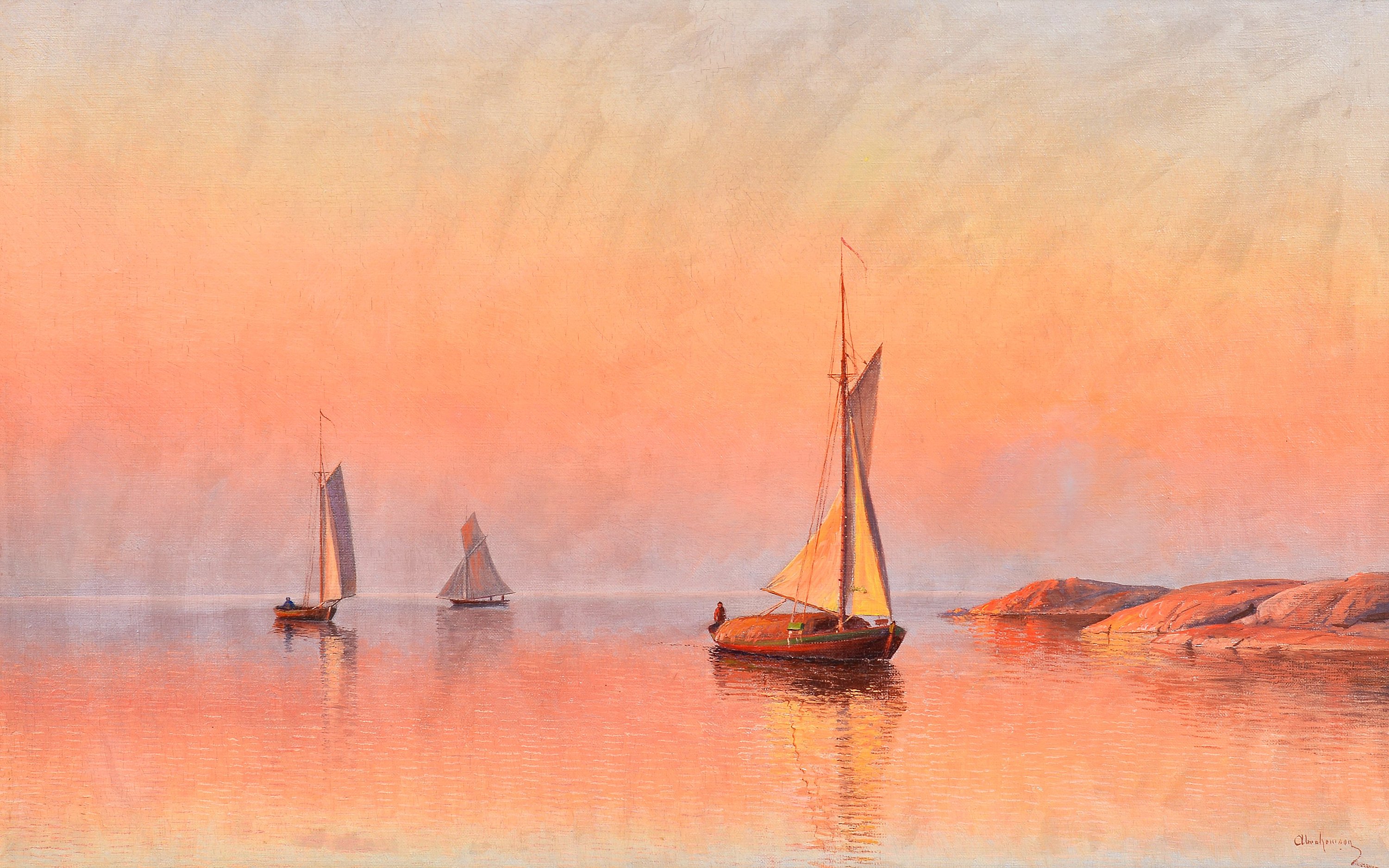 Erik Abrahamsson, SAILBOATS IN THE ARCHIPELAGO OF AHVENANMAA. - Bukowskis