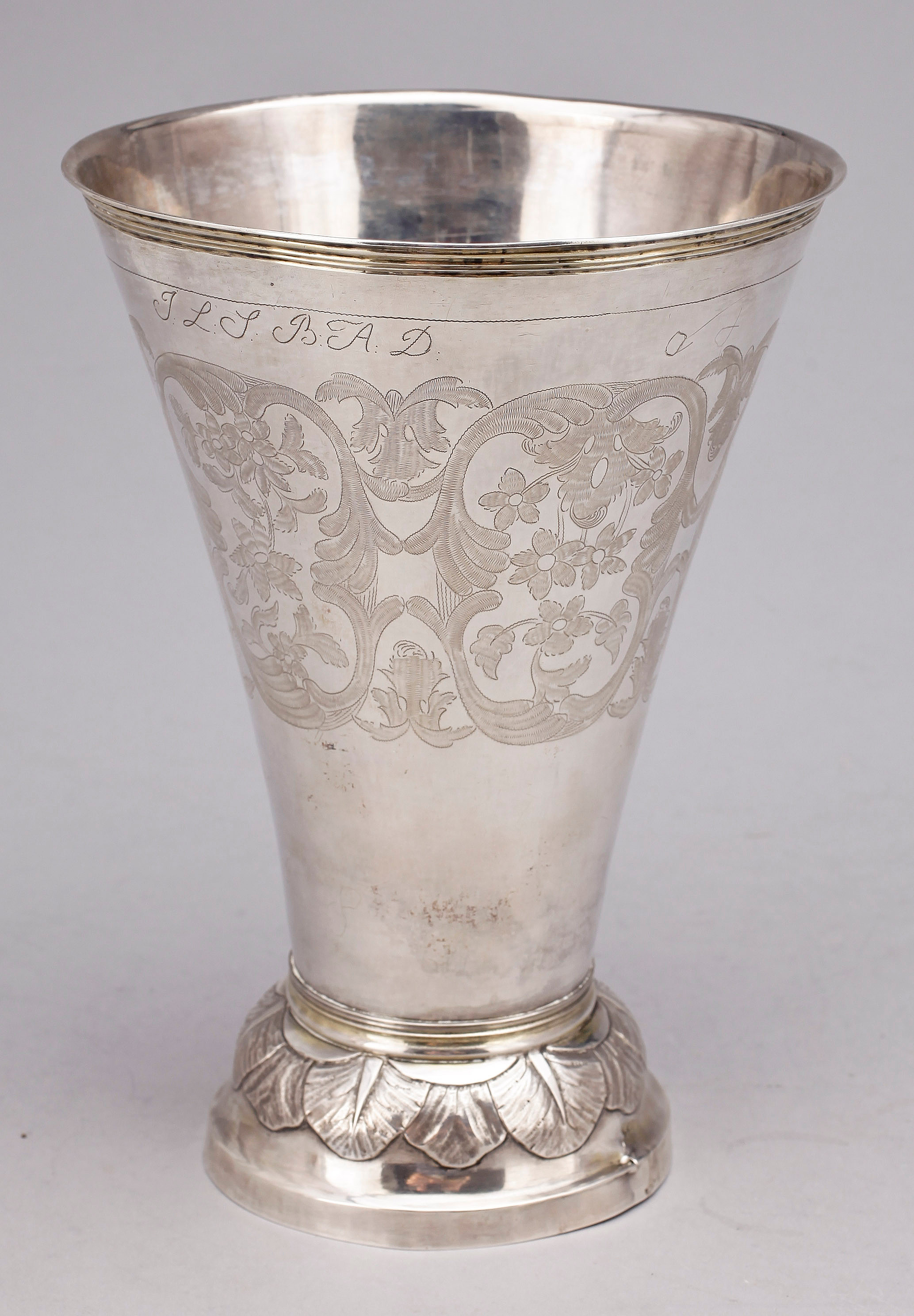 BÄGARE, silver, Lars Löfgren, Hudiksvall, verksam 1797-1854. Vikt ca ...