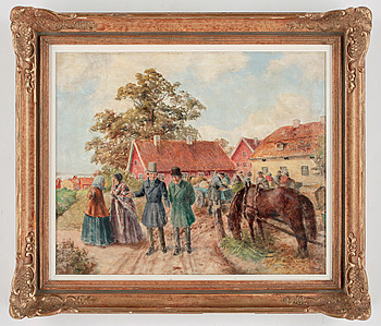 EMIL ÅBERG, olja på pannå. sign. - Bukowskis