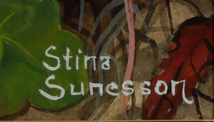 STINA SUNESSON, gouache, sign. - Bukowskis