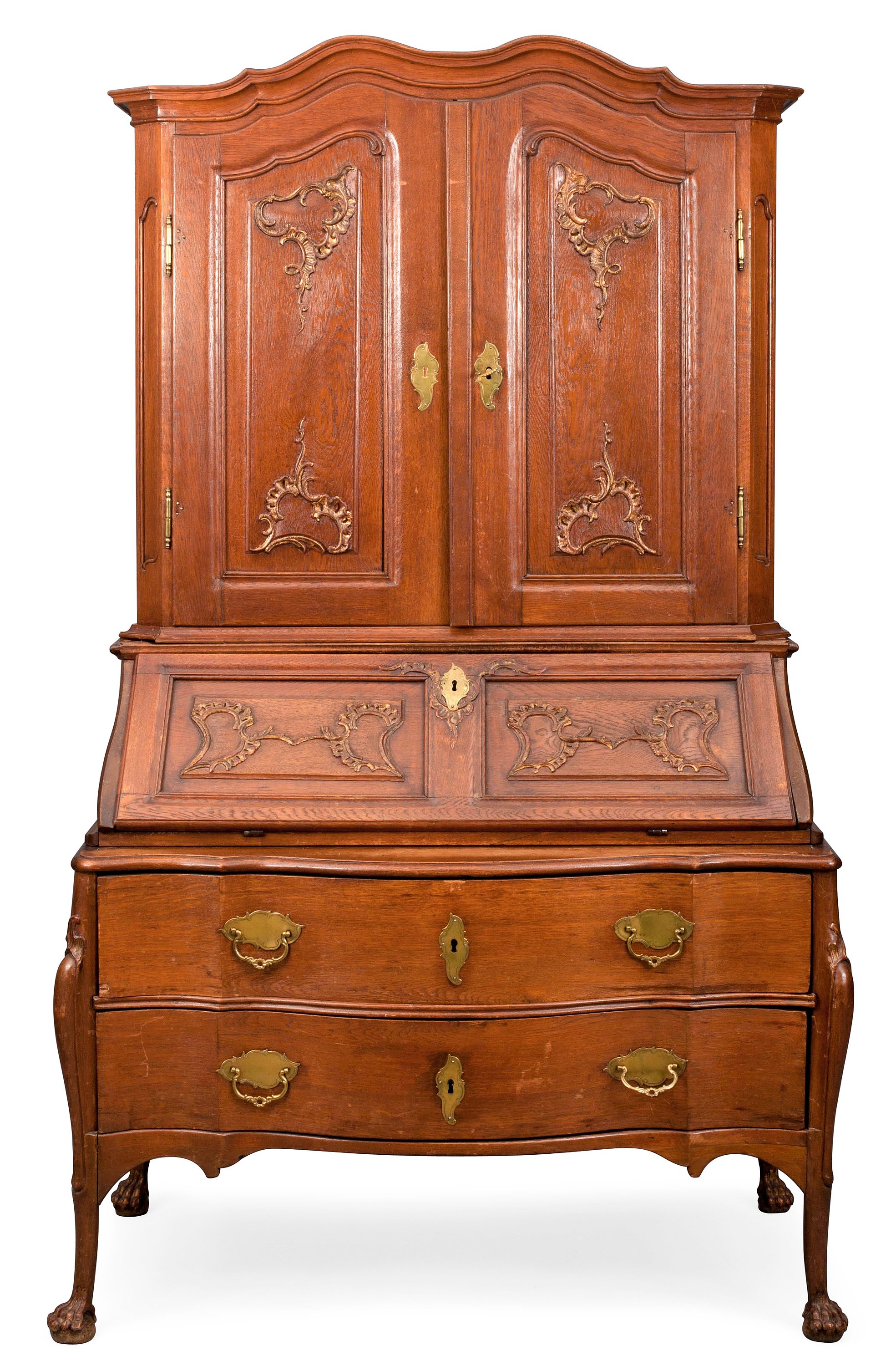 A TWO-PIECE WRITING CABINET. - Bukowskis