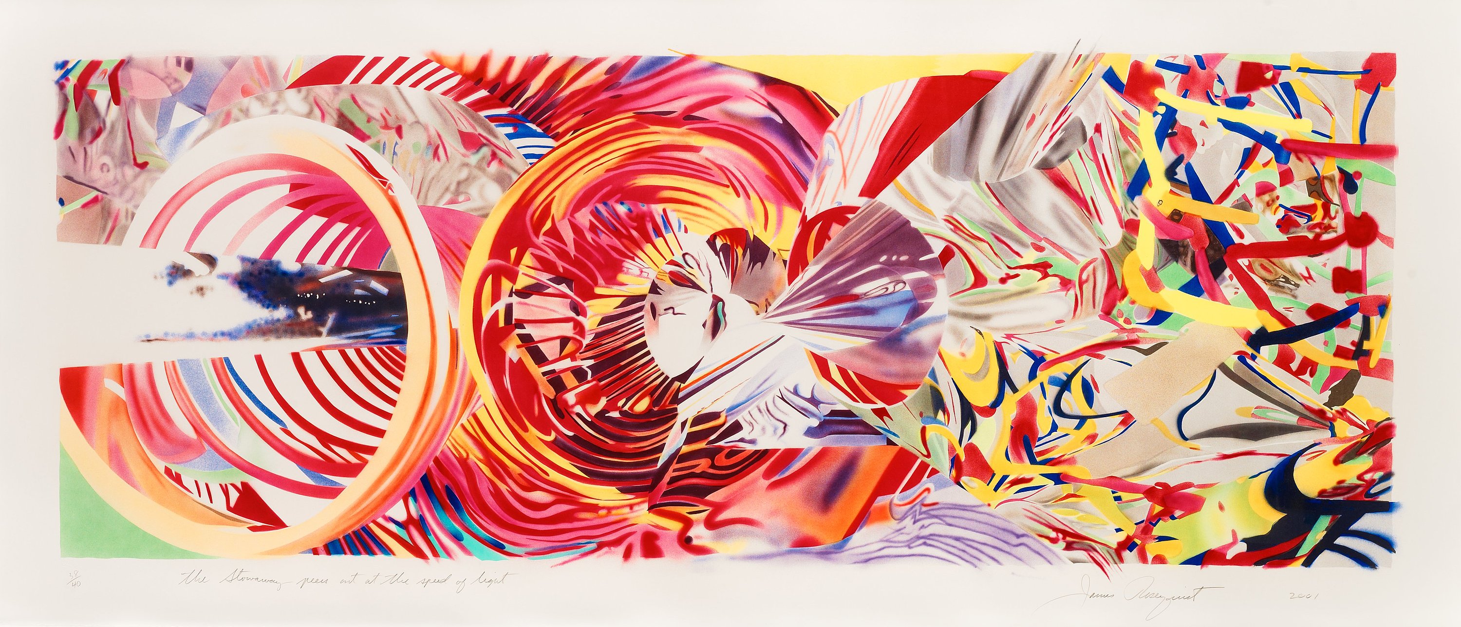 James Rosenquist After, "The stowaway peers out at the speed of light ...