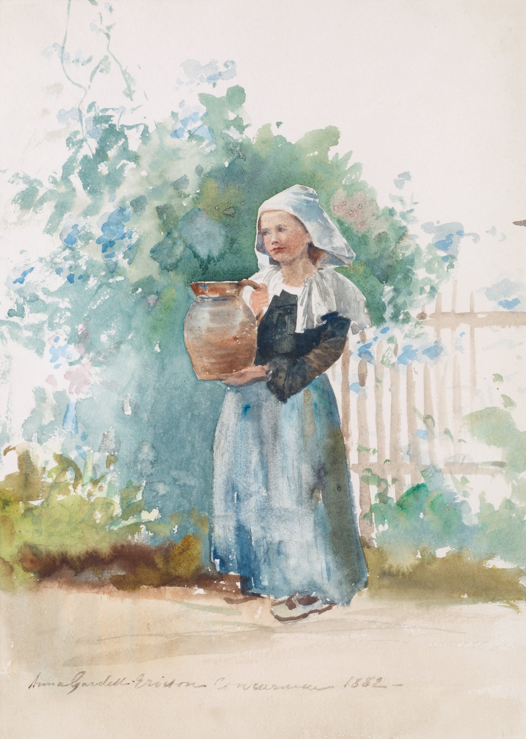 Anna Gardell-Ericson, Girl with jug, Brittany. - Bukowskis