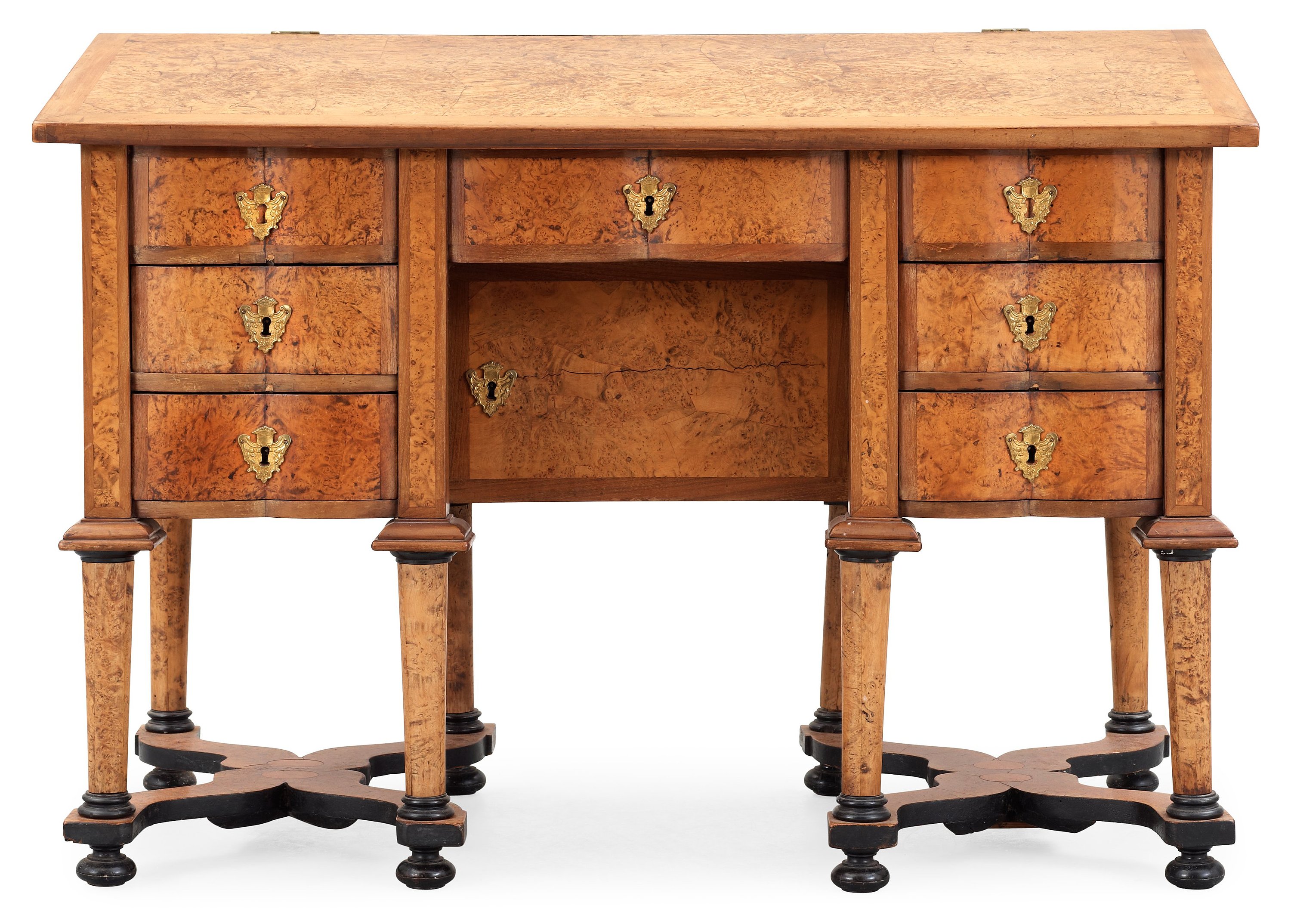 A Swedish late Baroque 18th century writing desk with fall front ...