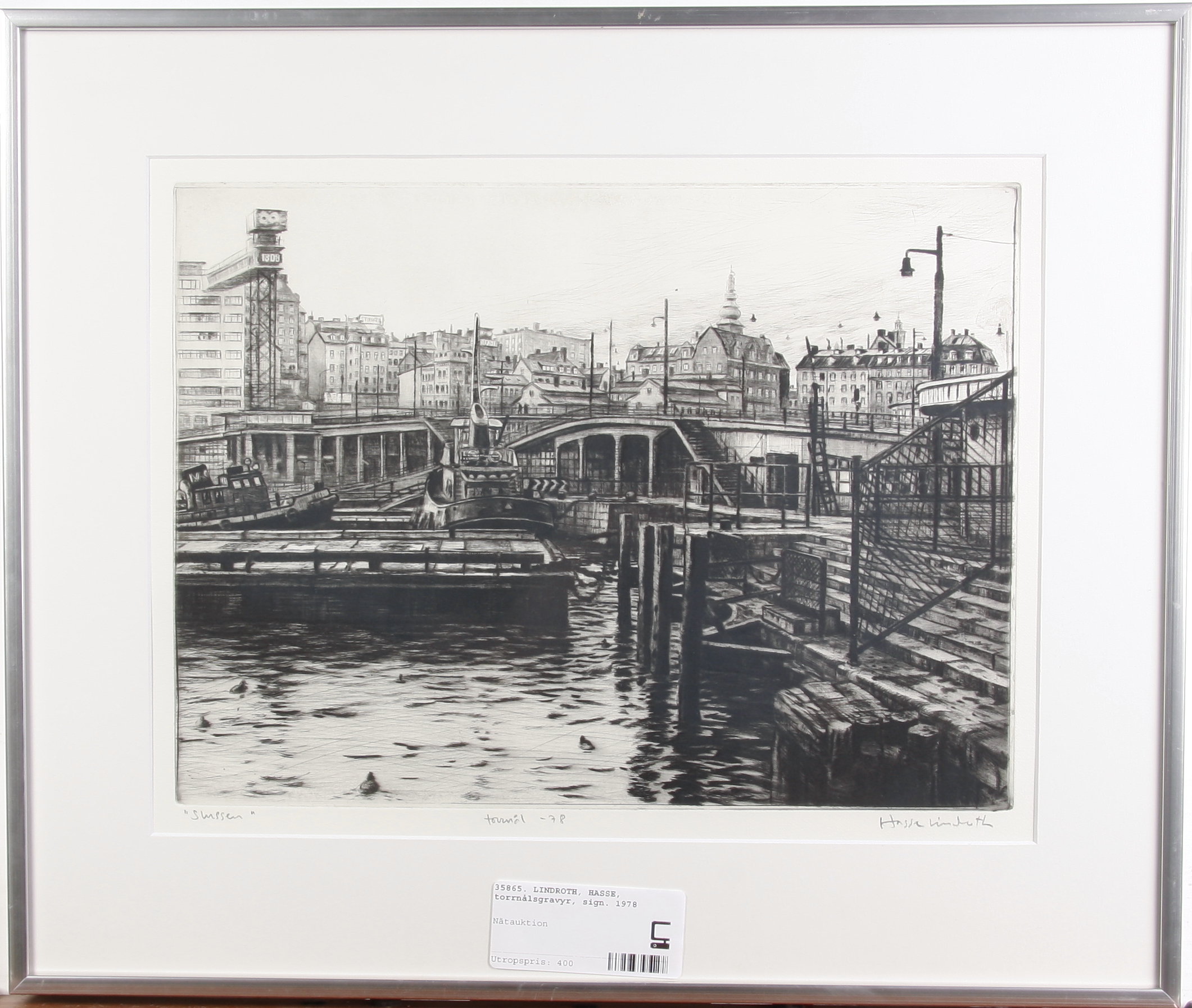 LINDROTH, HASSE, torrnålsgravyr, sign. 1978. - Bukowskis